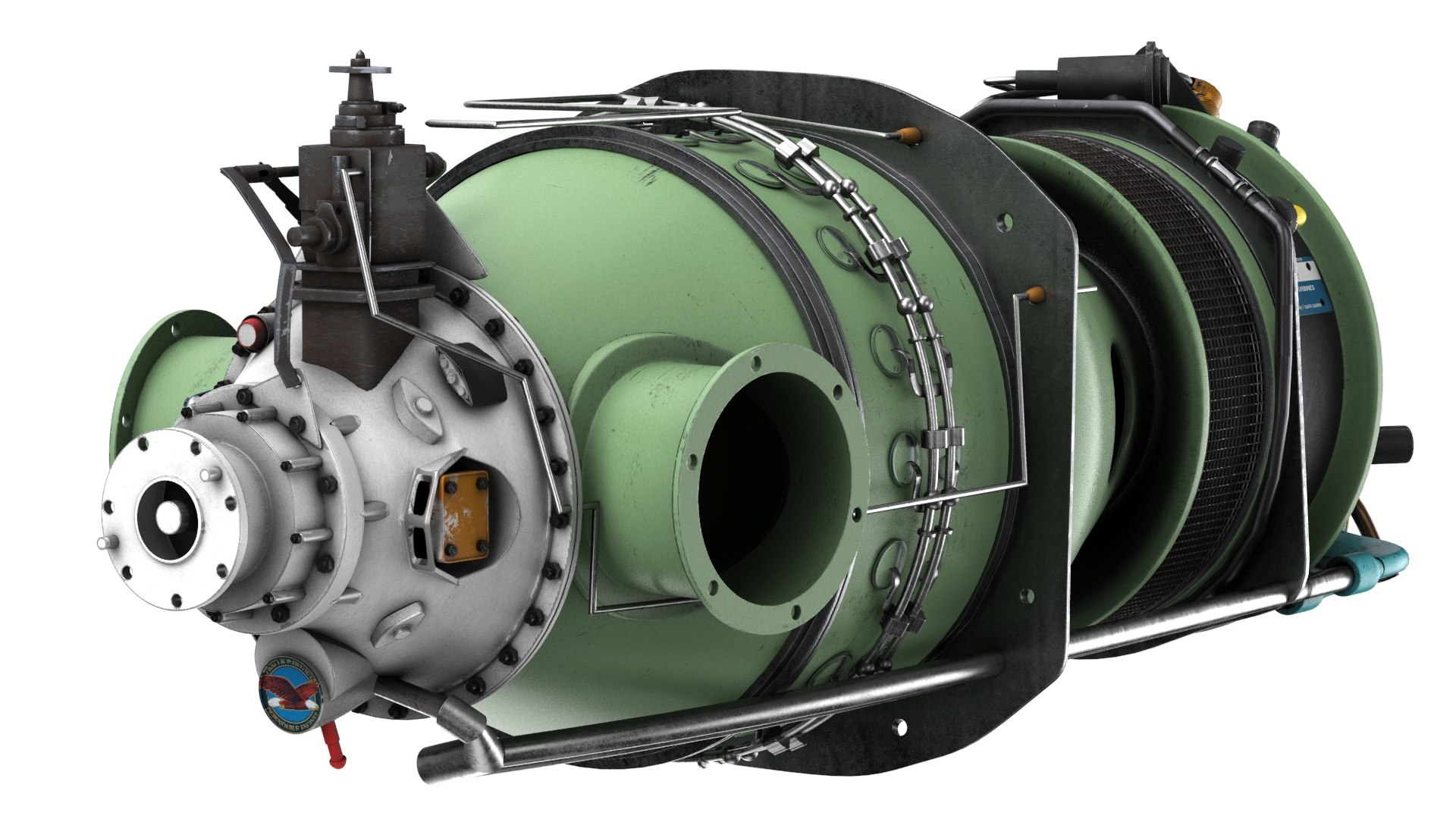 Turboprop Aircraft Engine Pratt And Whitney Canada PT6 3D - TurboSquid ...