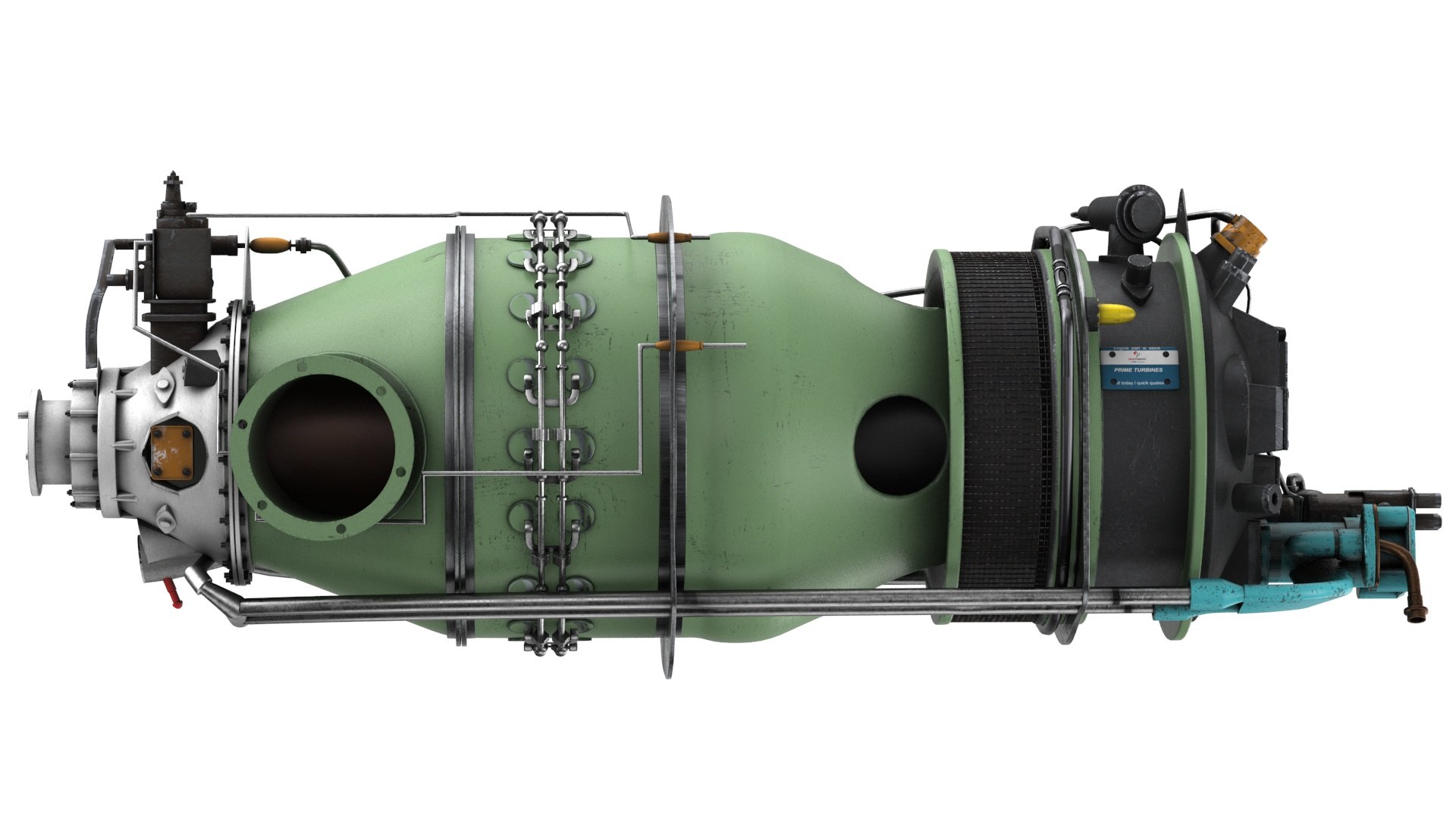 Turboprop Aircraft Engine Pratt And Whitney Canada PT6 3D - TurboSquid ...