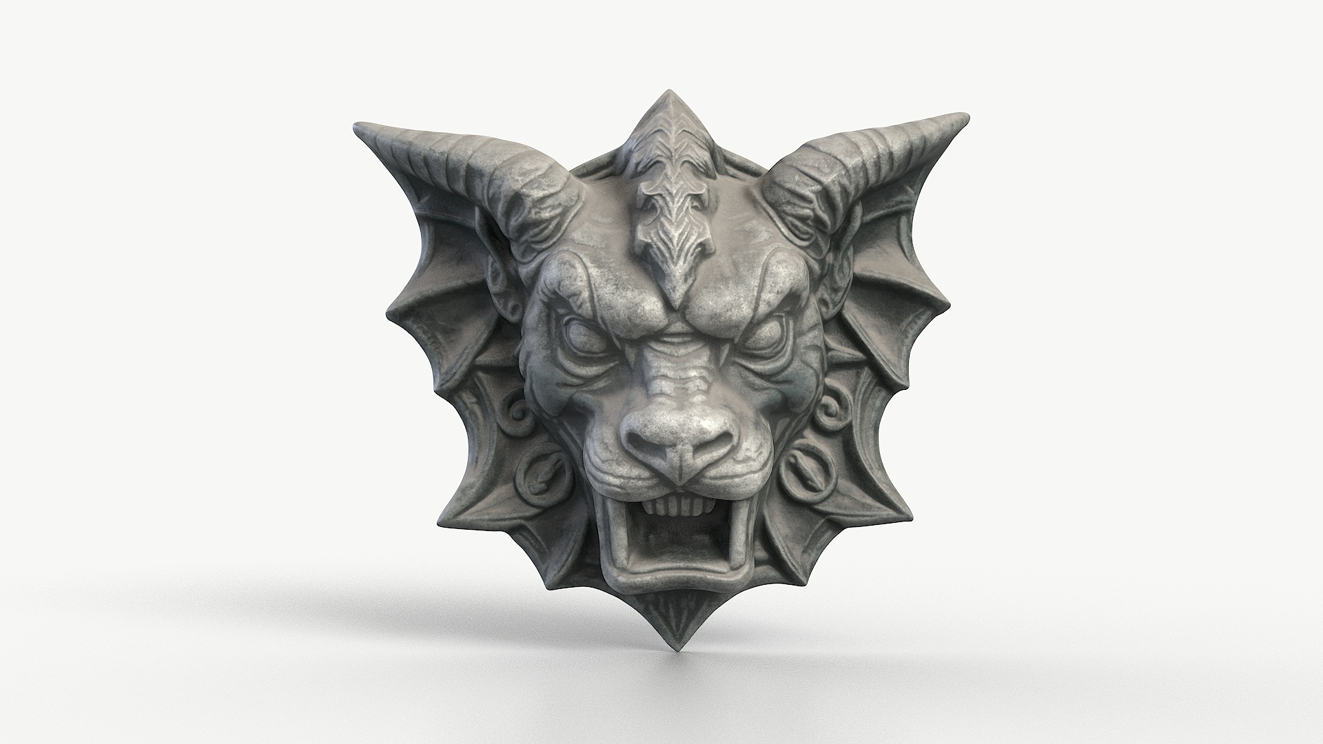 3D Gargoyle Head Textured 9 Model - TurboSquid 2291313