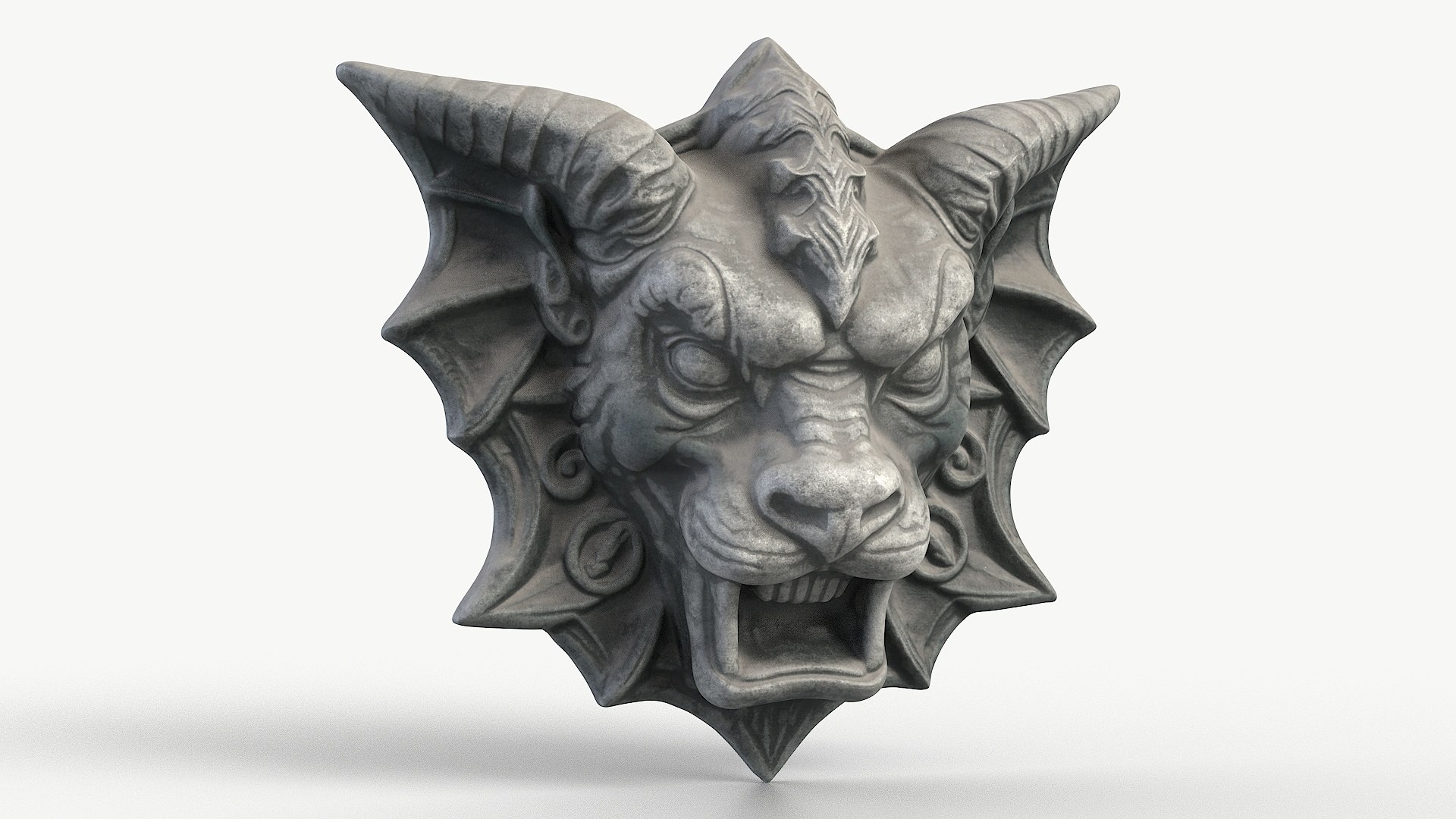 3D Gargoyle Head Textured 9 Model - TurboSquid 2291313
