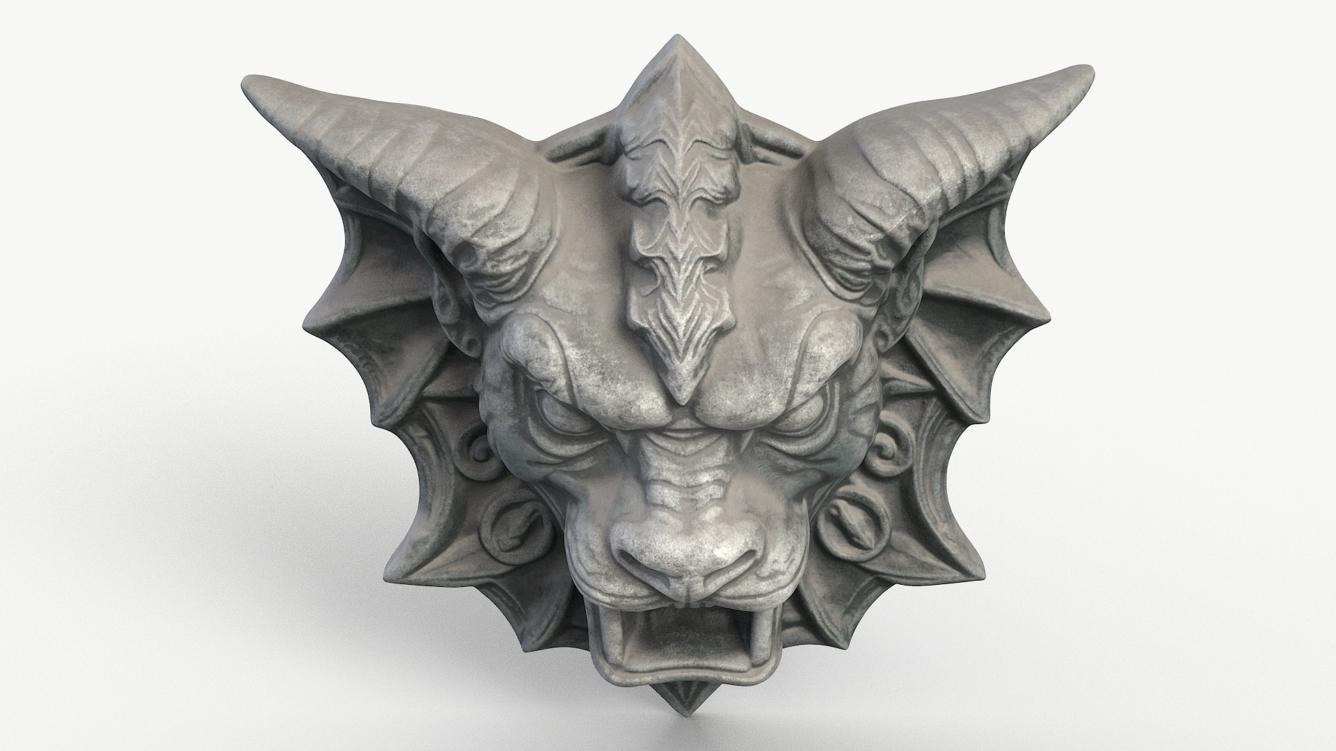 3D Gargoyle Head Textured 9 Model - TurboSquid 2291313