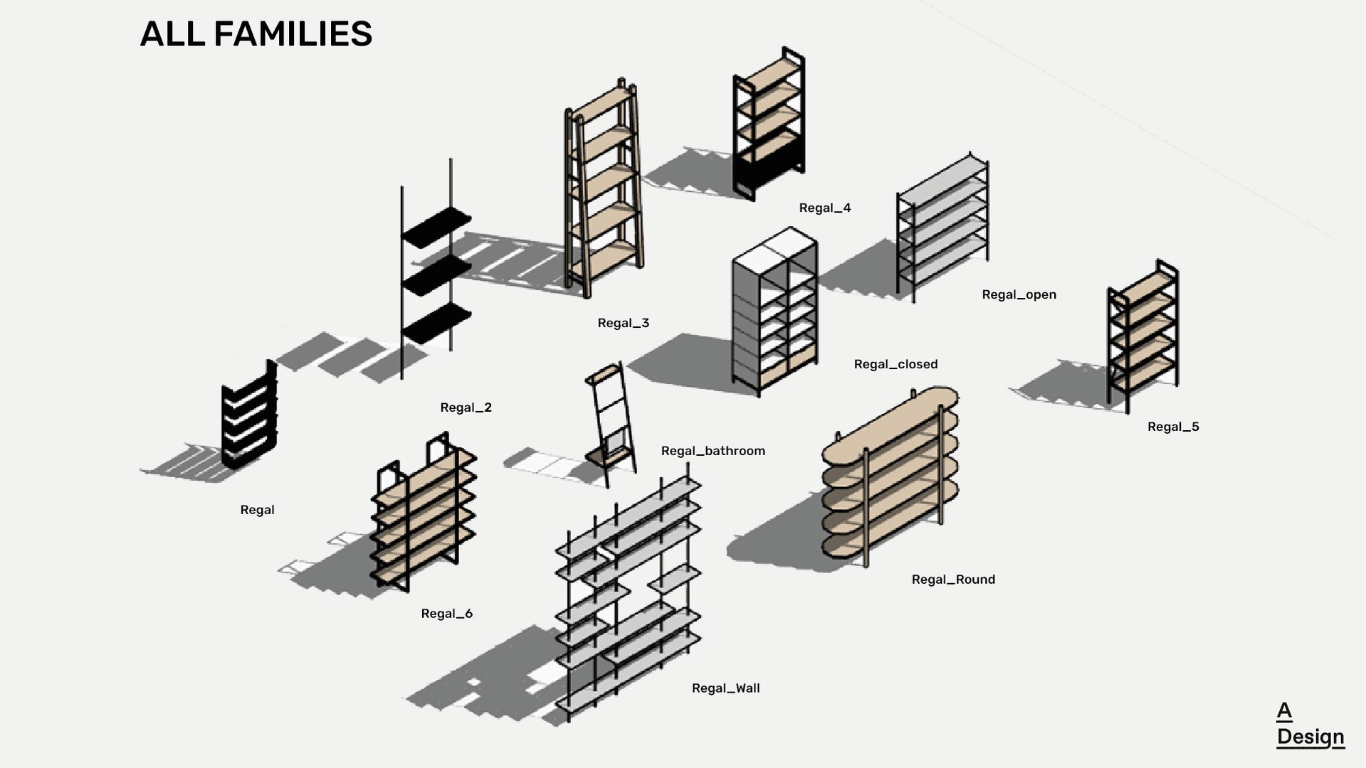 3D Shelving - Pack Of Revit Families - TurboSquid 2151424