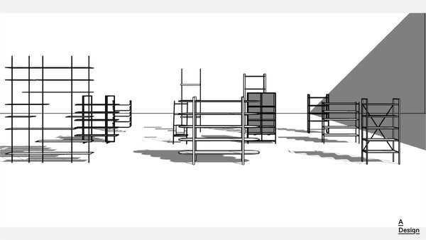 modelo 3d Estanterías - Pack de familias revit - TurboSquid 2151424