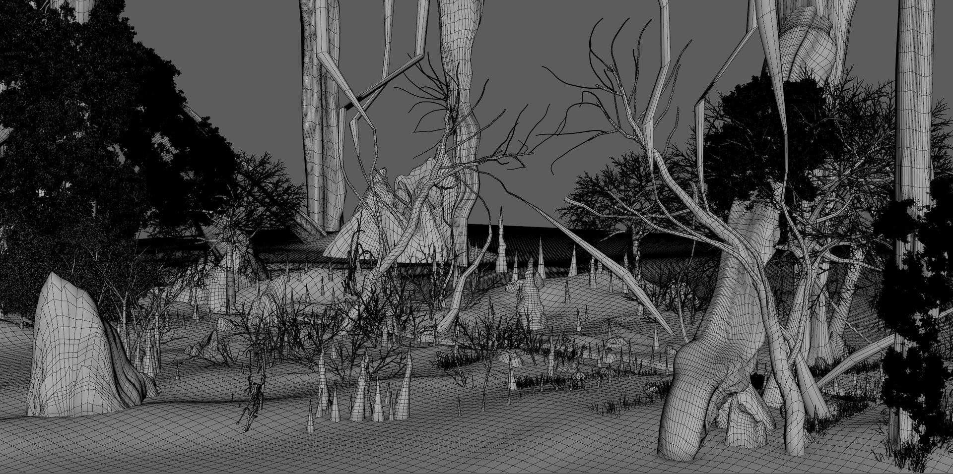 Forest Night Model - TurboSquid 1564980