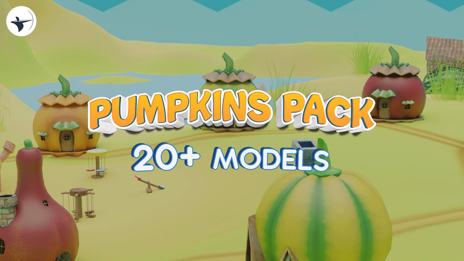 3D Bugs City - Low Poly Stylized Pumpkin Pack Model - TurboSquid 2003735