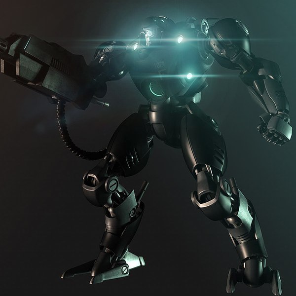 robot rigged 3d ma
