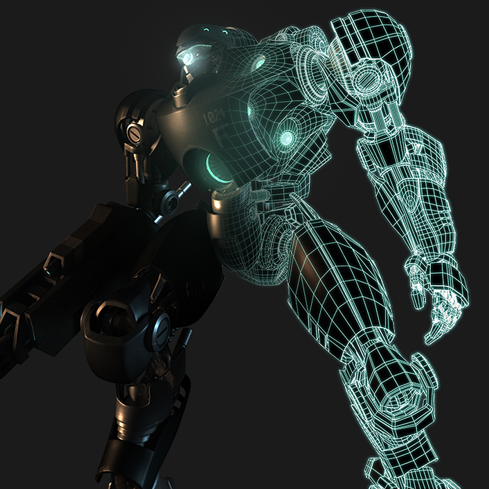 robot rigged 3d ma