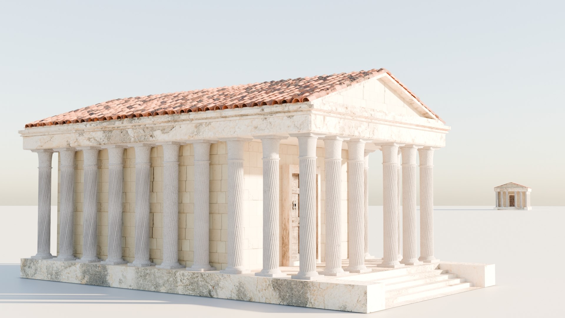 Roman Temple Model - TurboSquid 2391295