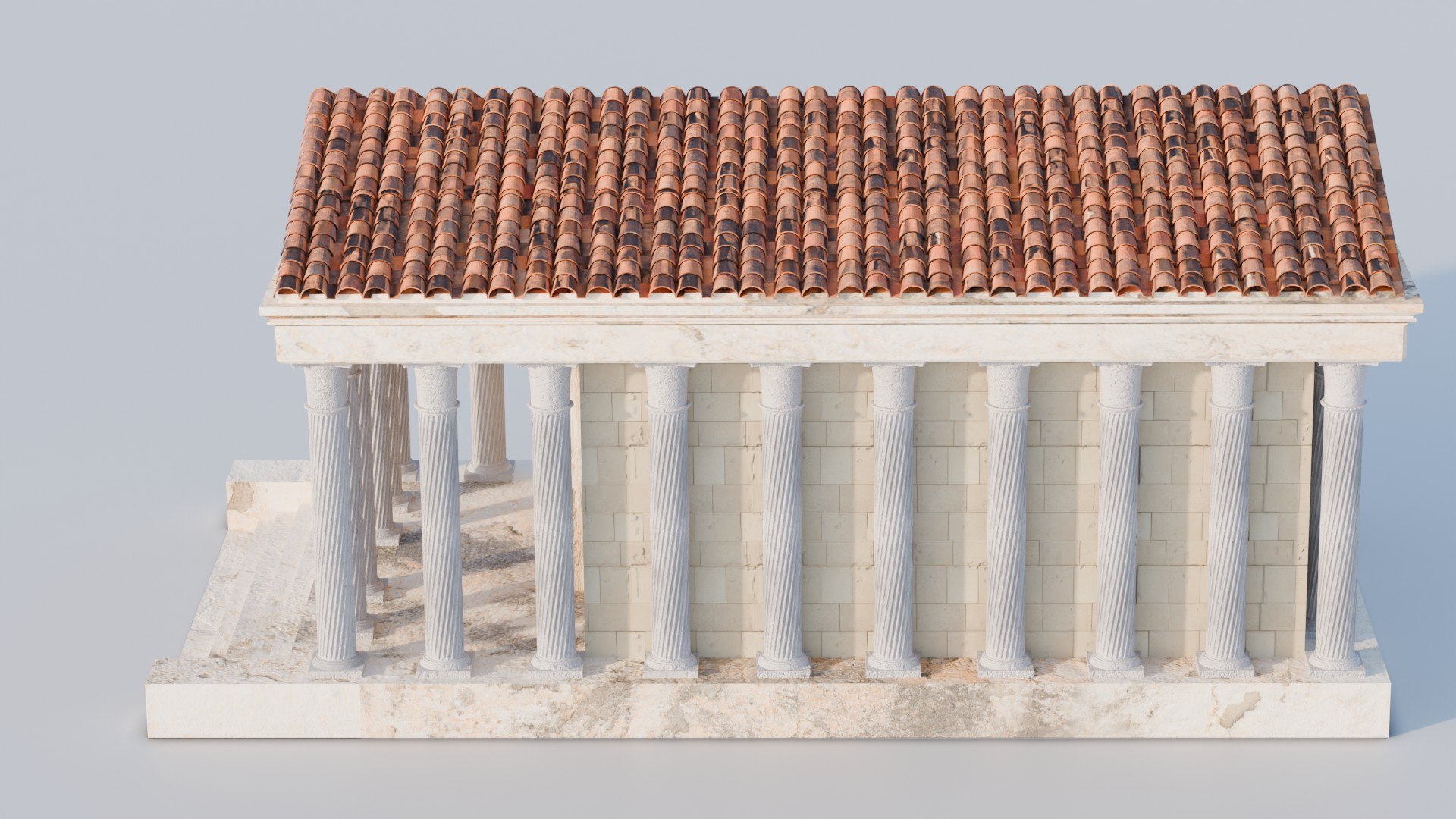 Roman Temple Model - TurboSquid 2391295