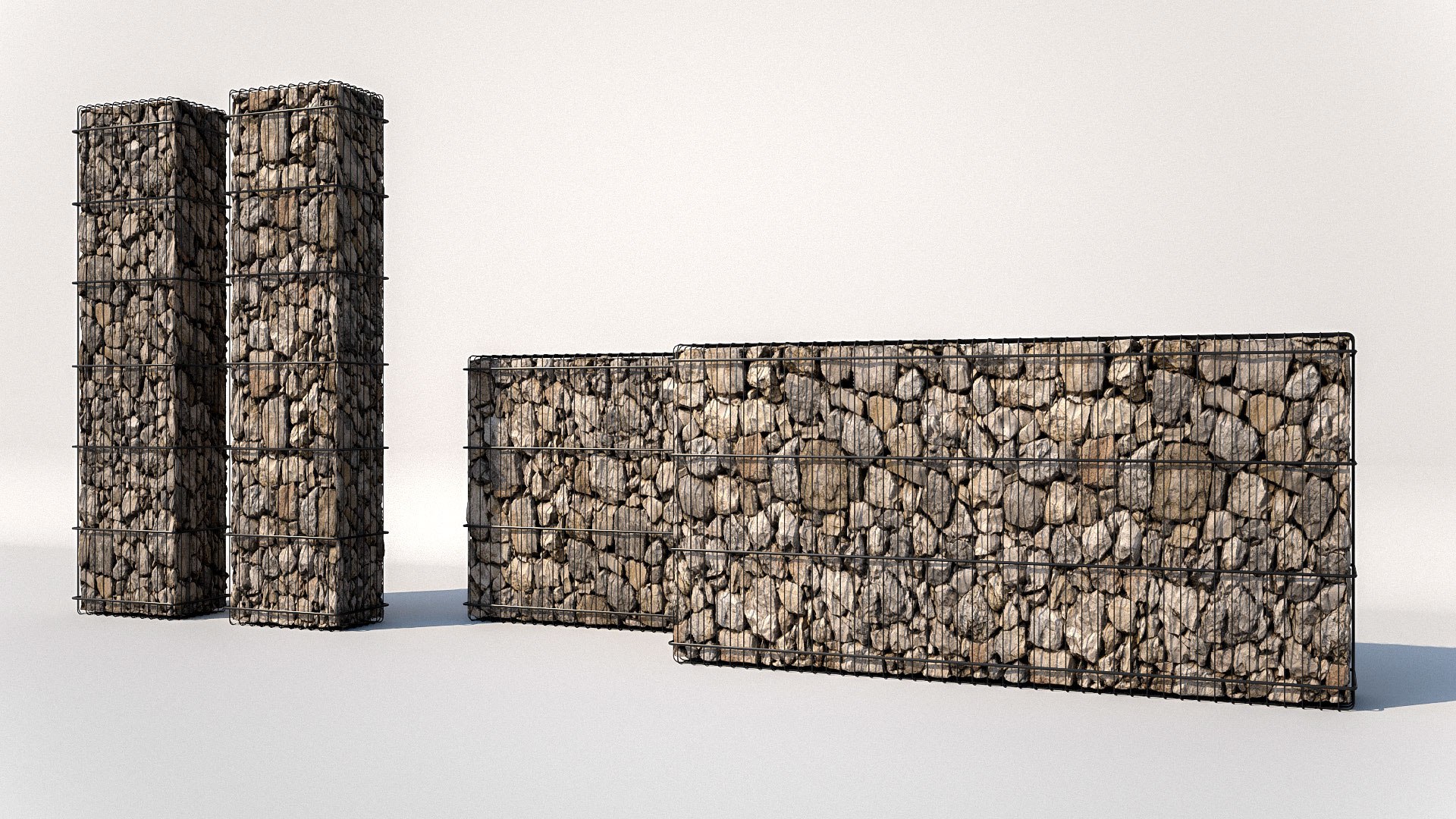 3D Gabion Set 01 Model - TurboSquid 1379832