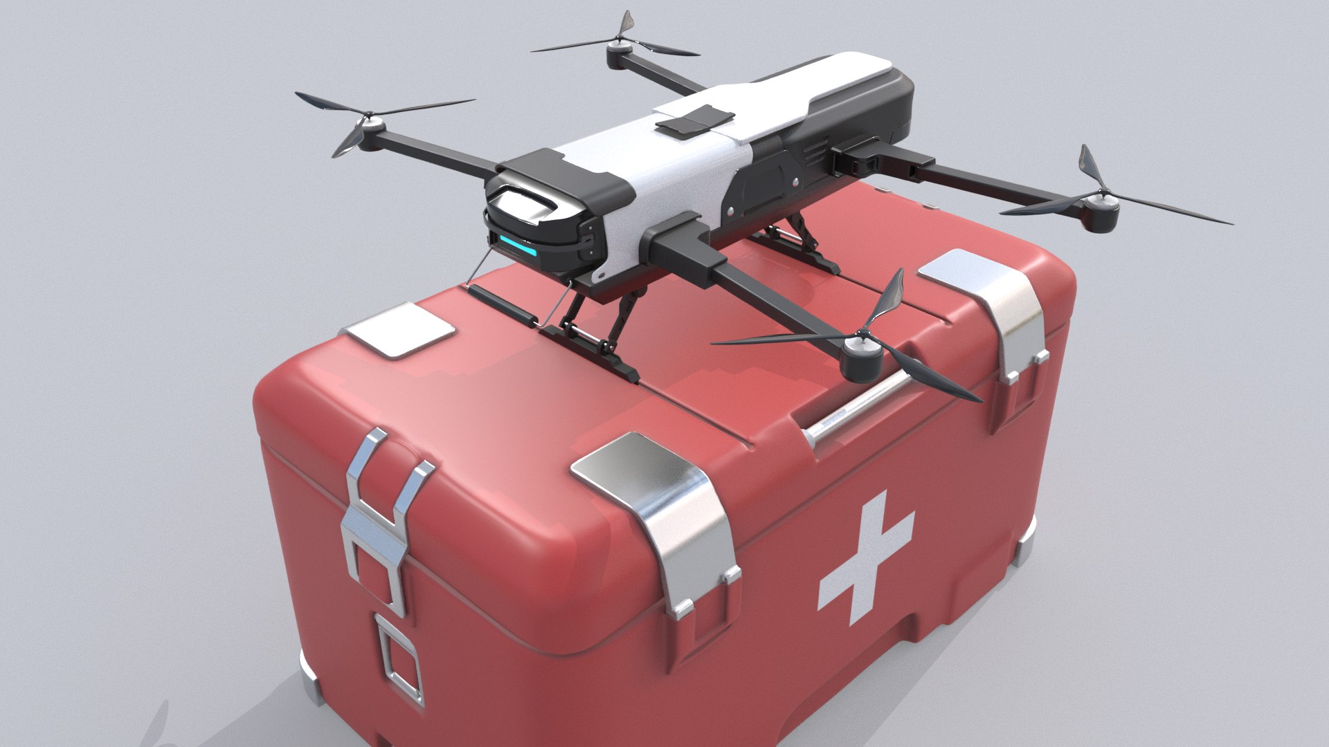 3D Model Medical Supply Drone Quad Copter - TurboSquid 2199745