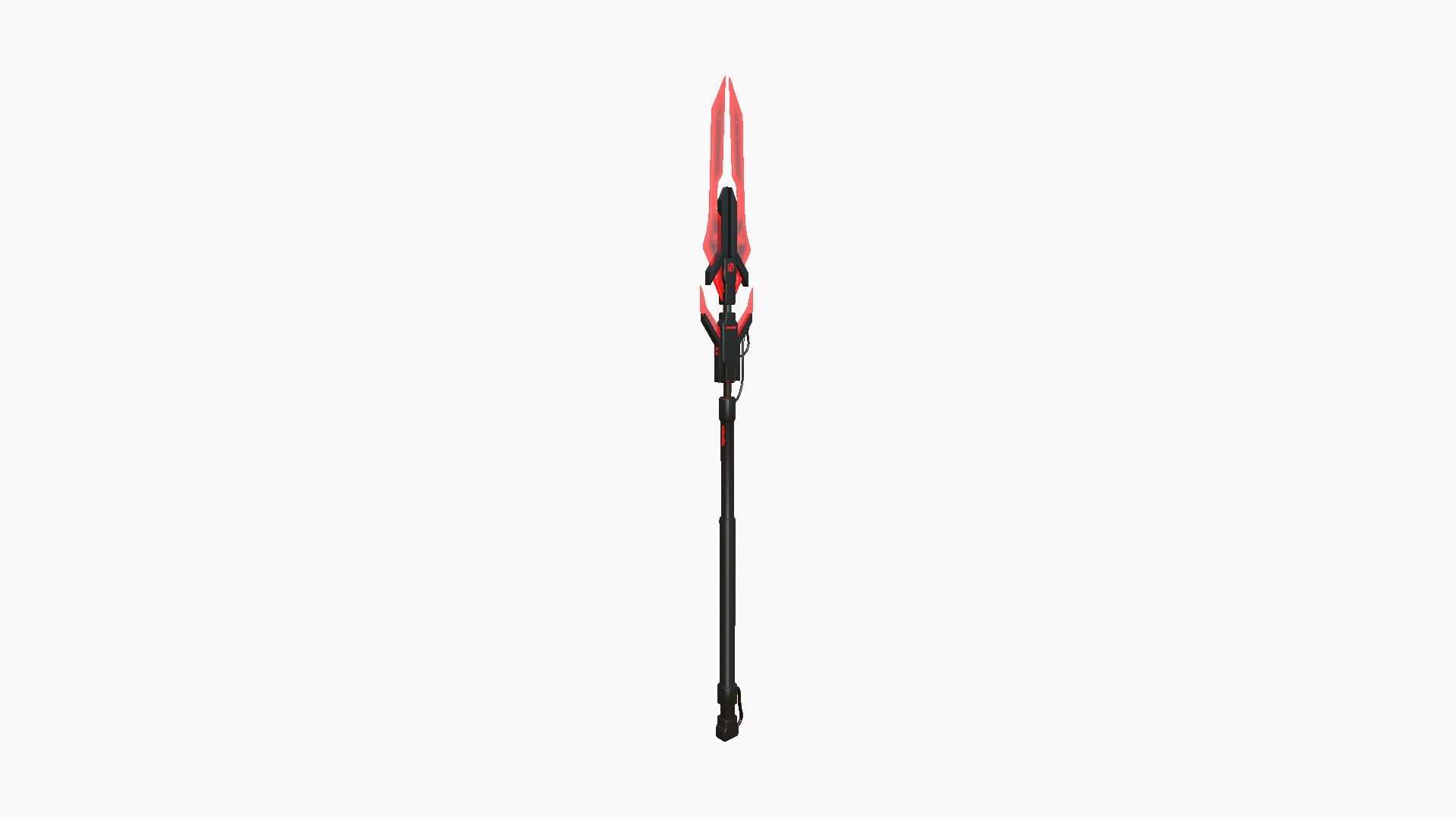 SciFi War Spear A04 Black Red - Sci Fi Weapon Design 3D Model ...