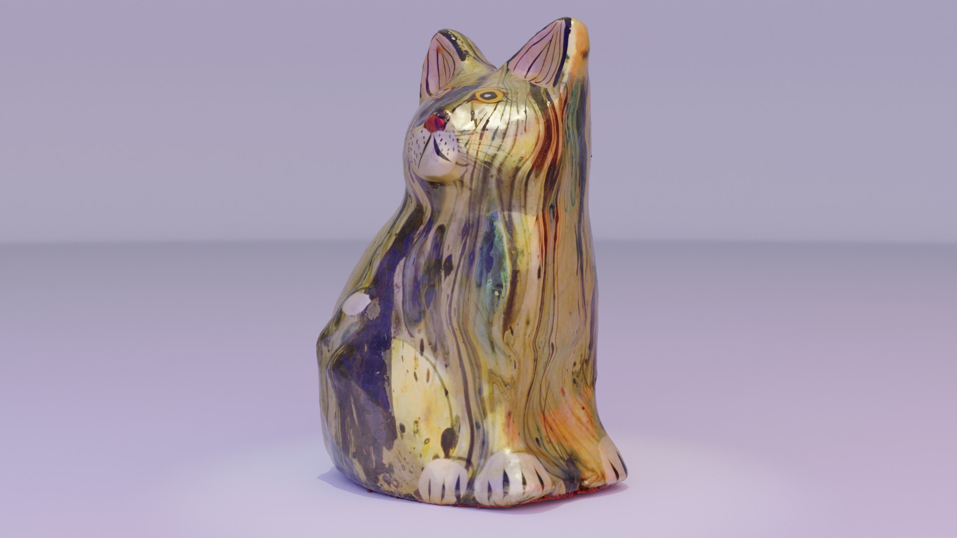 3D The cat ceramic figure high-poly 3D model model - TurboSquid 1872591
