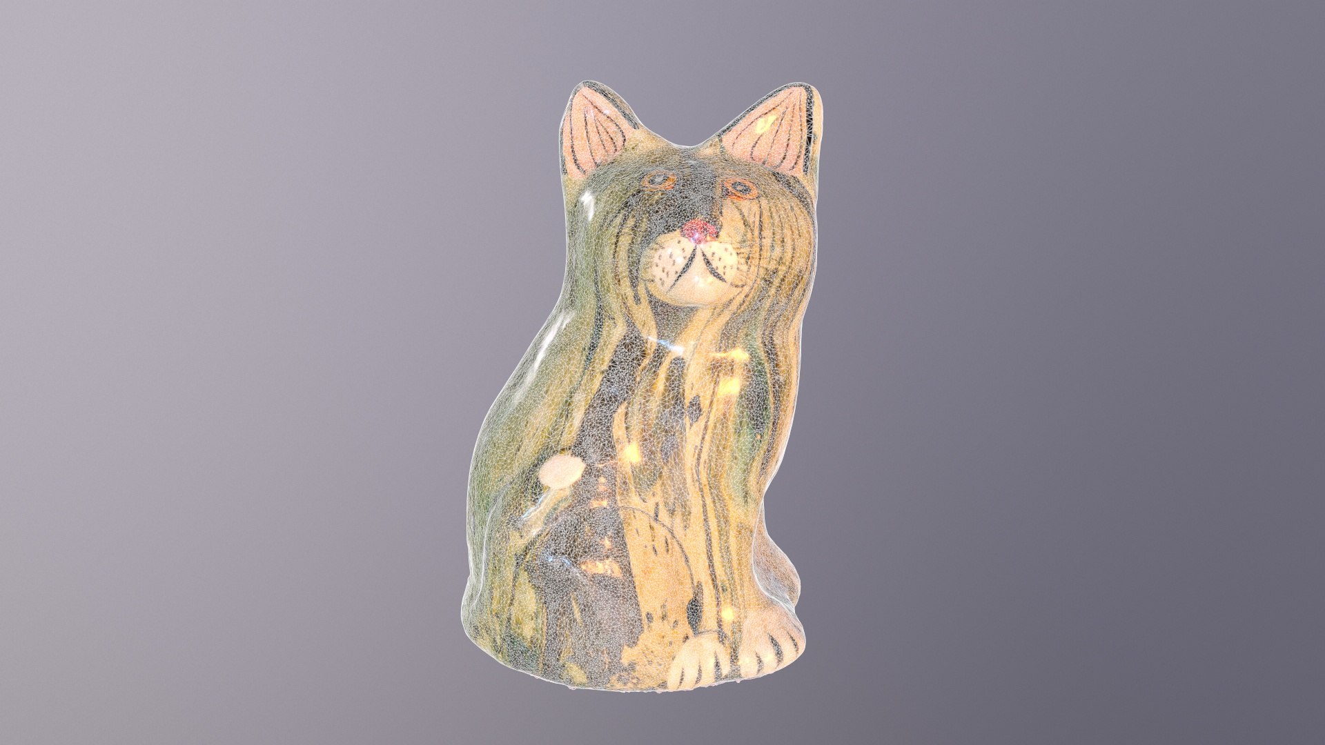 3D The cat ceramic figure high-poly 3D model model - TurboSquid 1872591
