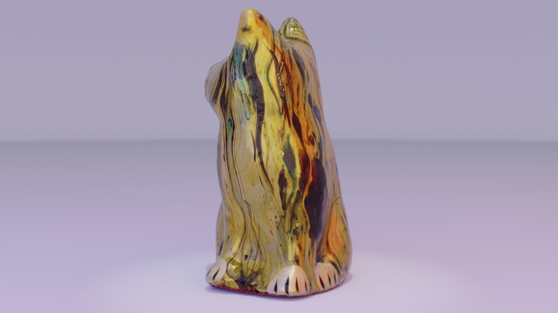 3D The cat ceramic figure high-poly 3D model model - TurboSquid 1872591