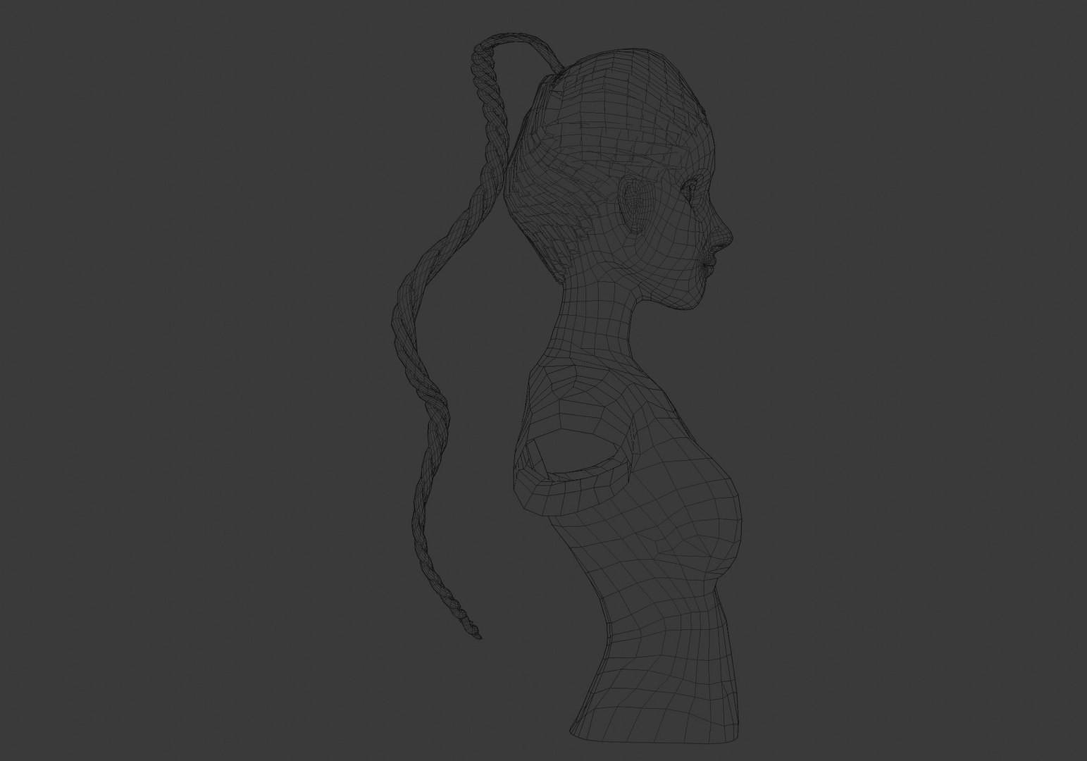 Pigtail Braid Hairstyle 3D Model - TurboSquid 1943632