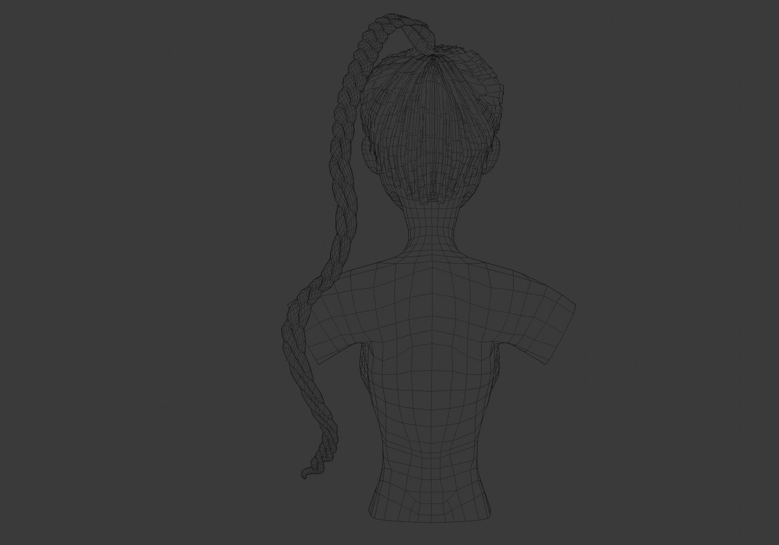 Pigtail Braid Hairstyle 3D Model - TurboSquid 1943632