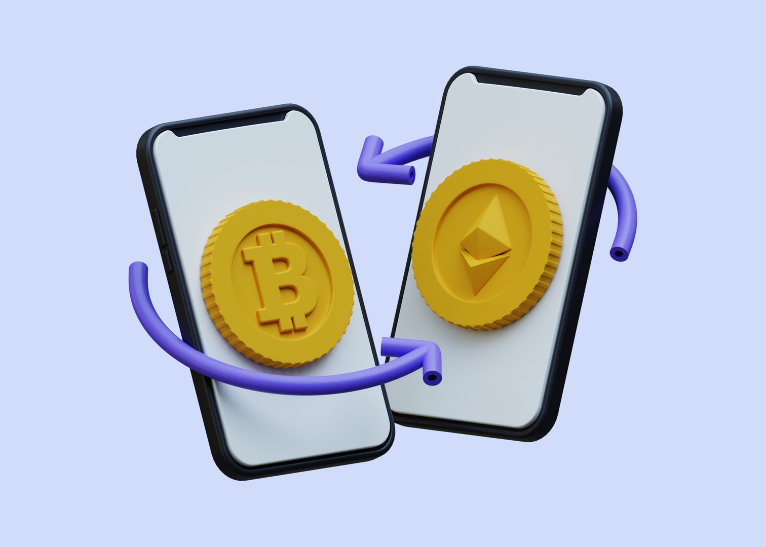 3D Bitcoin Exchange 3D Illustration - TurboSquid 2320867