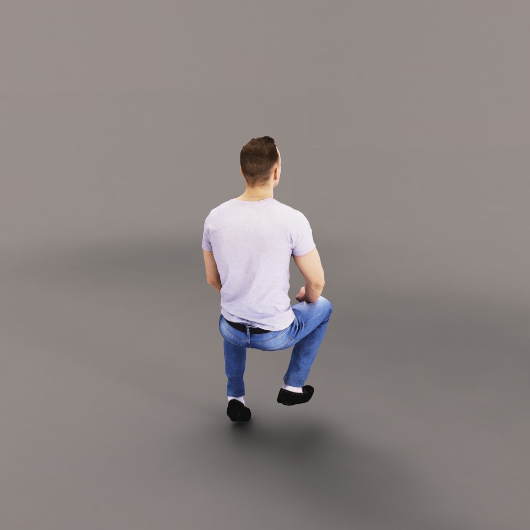 Man Sitting Bus 3d Max