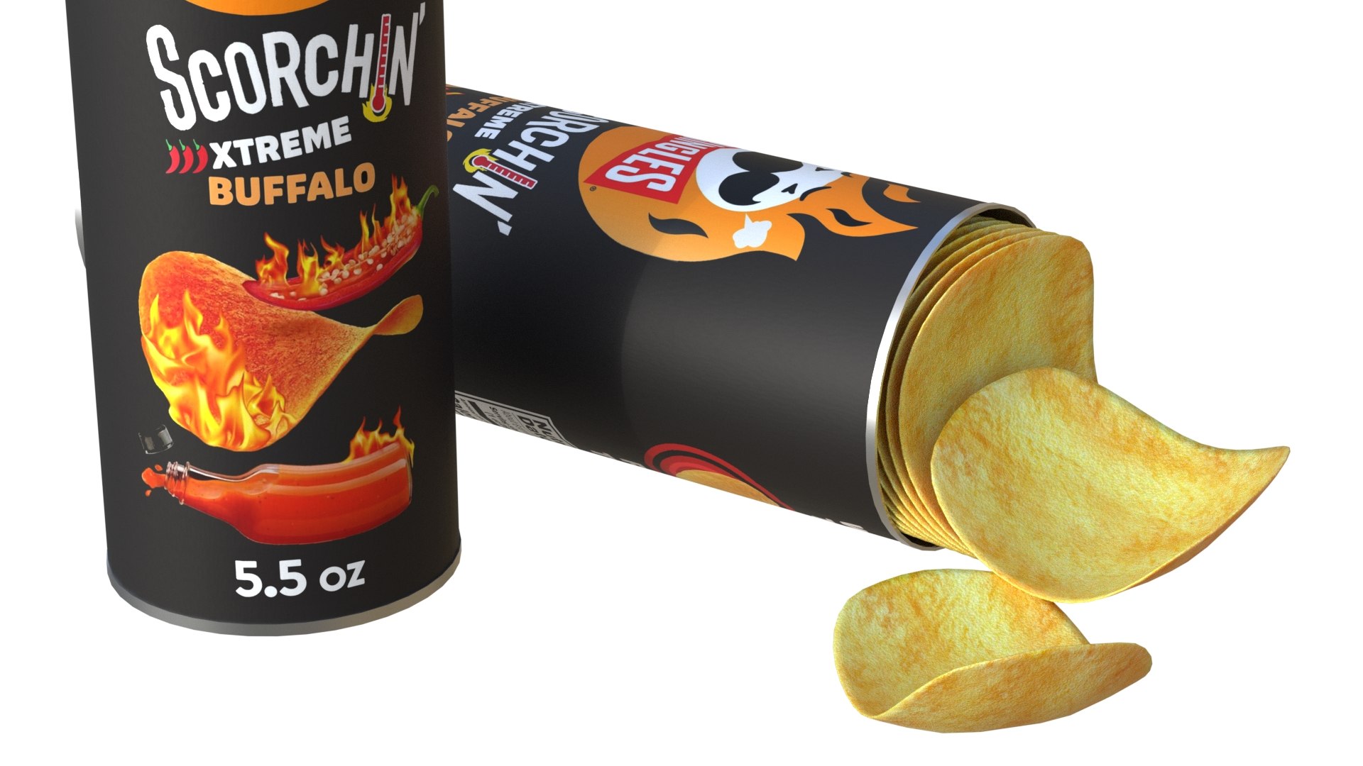 3D Pringles Scorchin Buffalo Model - TurboSquid 2370553