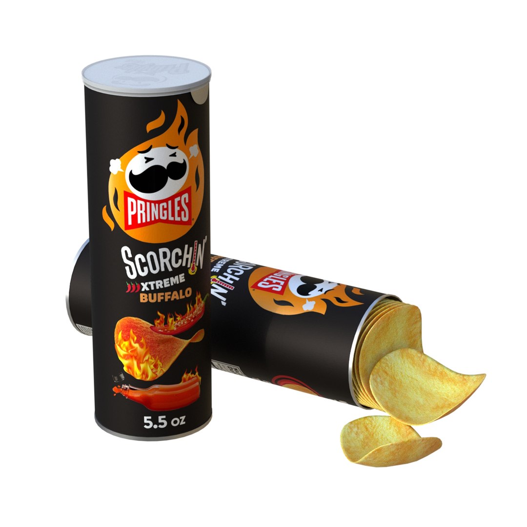 3D Pringles Scorchin Buffalo Model - TurboSquid 2370553