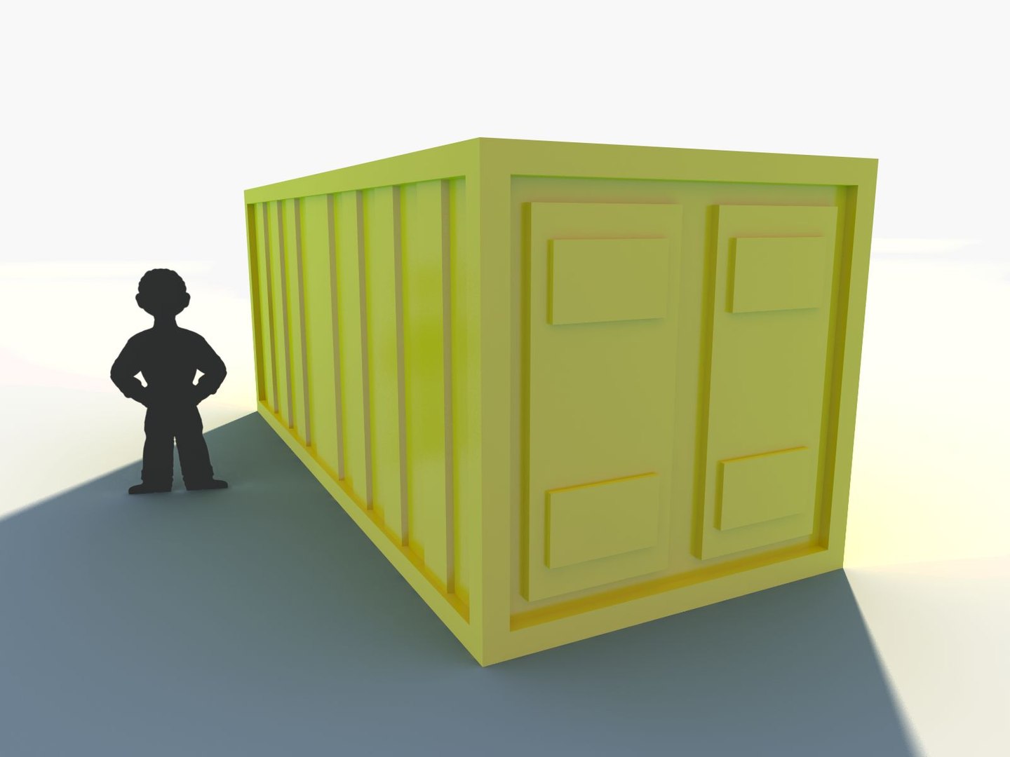 3D Low-poly Shipping Container - TurboSquid 1549989