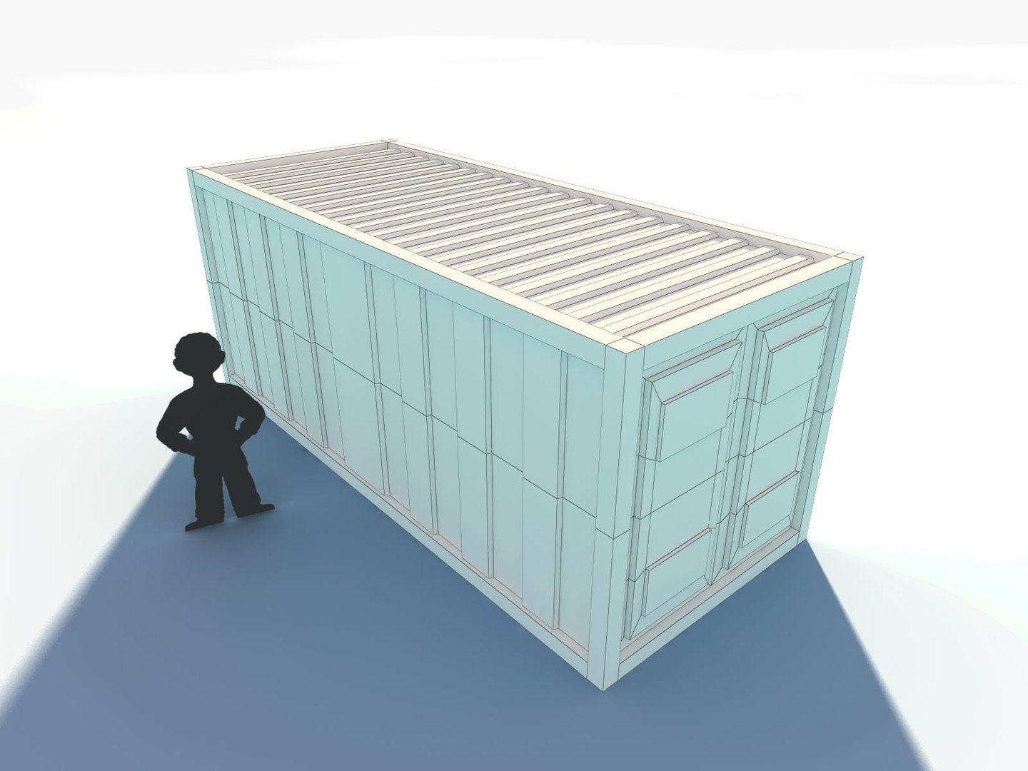 3D Low-poly Shipping Container - TurboSquid 1549989