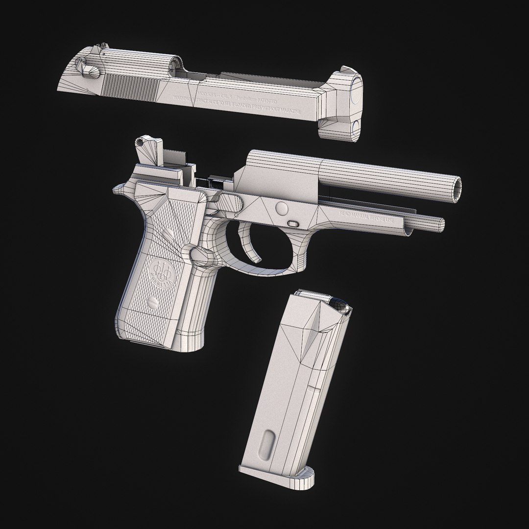 Ready Beretta 92fs 3d Model