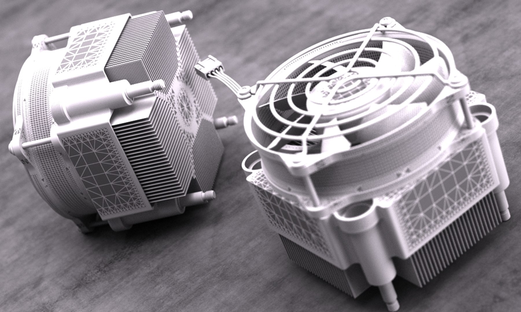 3d Mc Socket 775 Heatsink Model