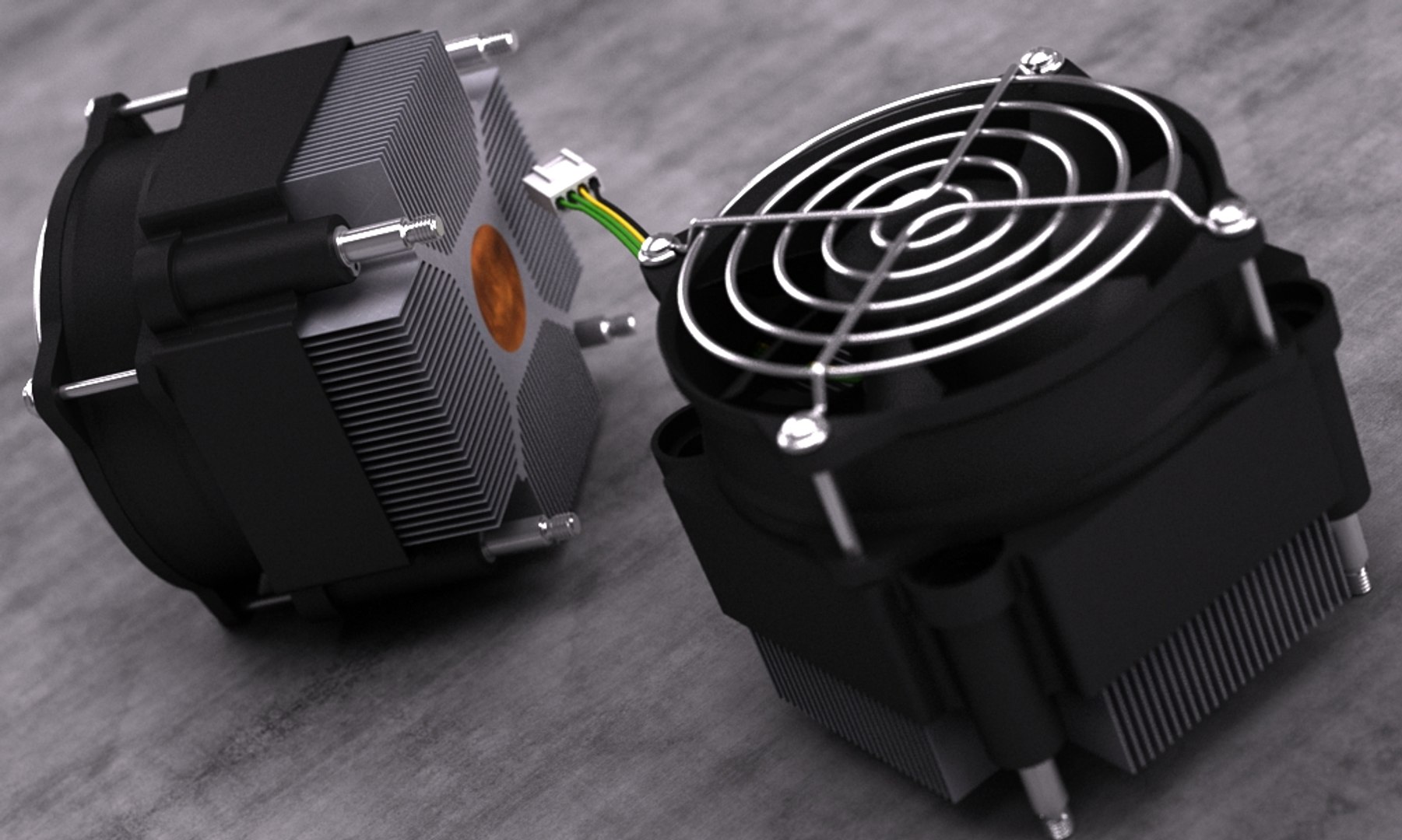 3d Mc Socket 775 Heatsink Model