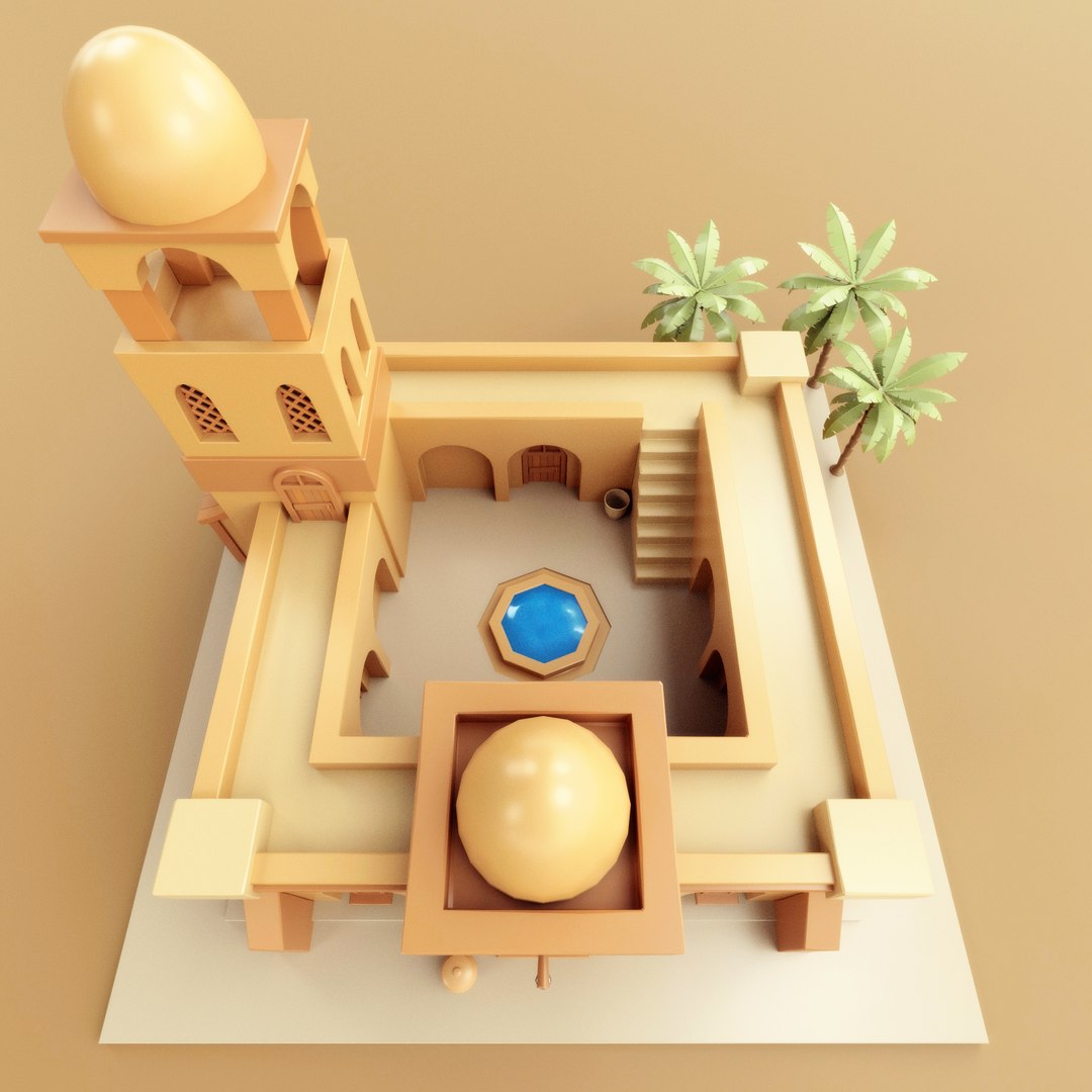 Arab Caravanserai 01 3D Model - TurboSquid 1834319
