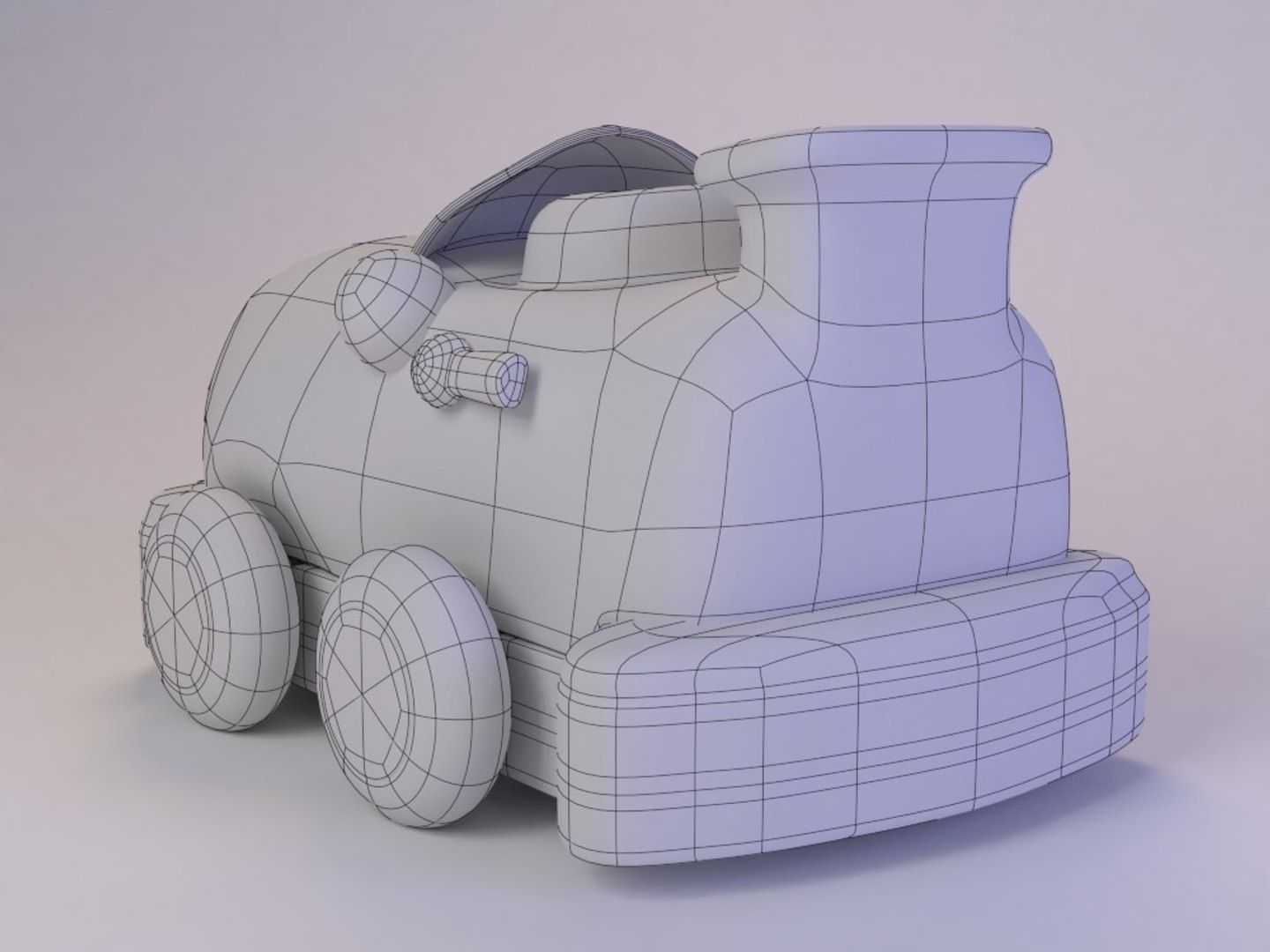 3D Cartoon Cute Car Model - TurboSquid 1542653