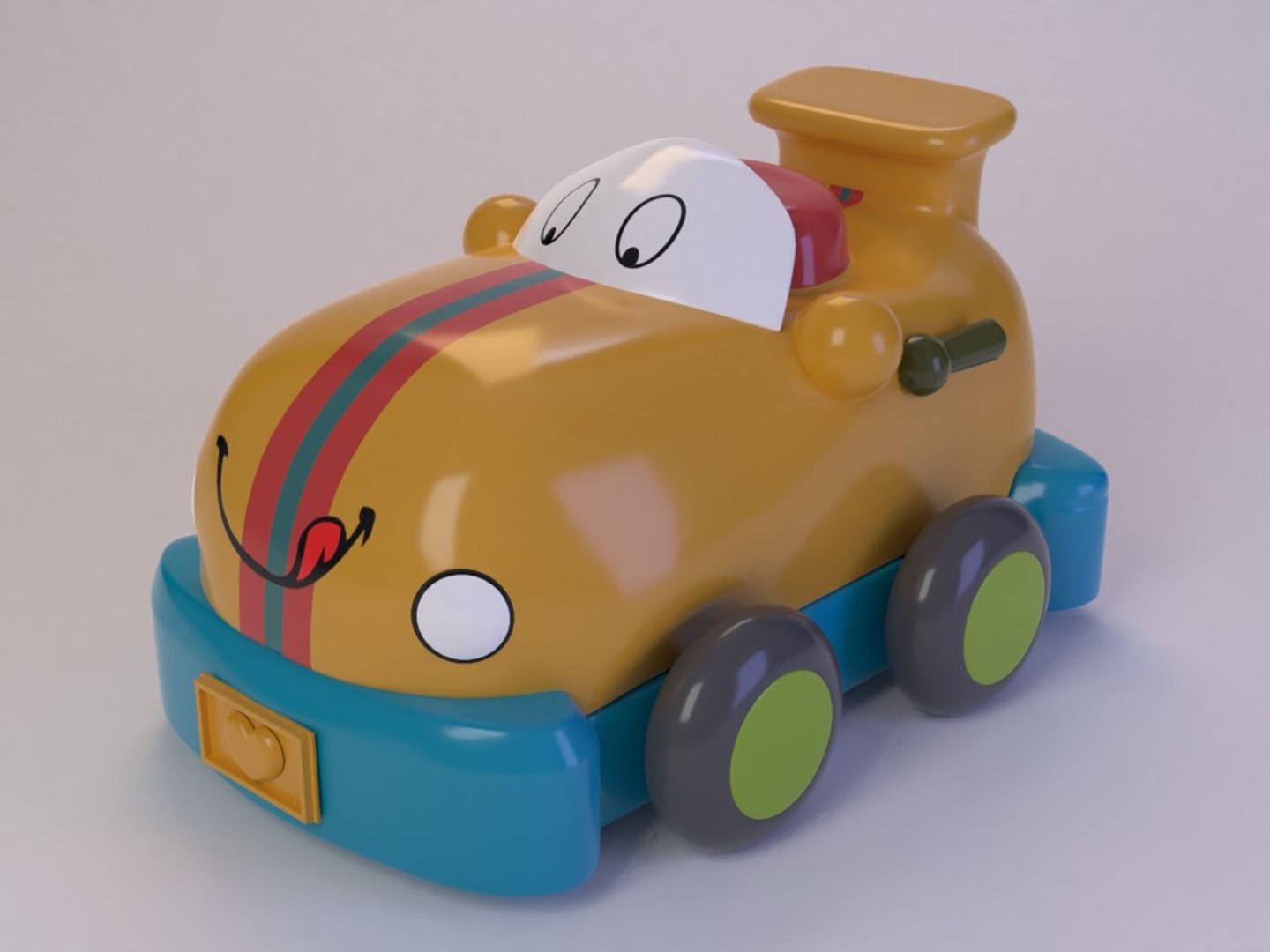 3D Cartoon Cute Car Model - TurboSquid 1542653