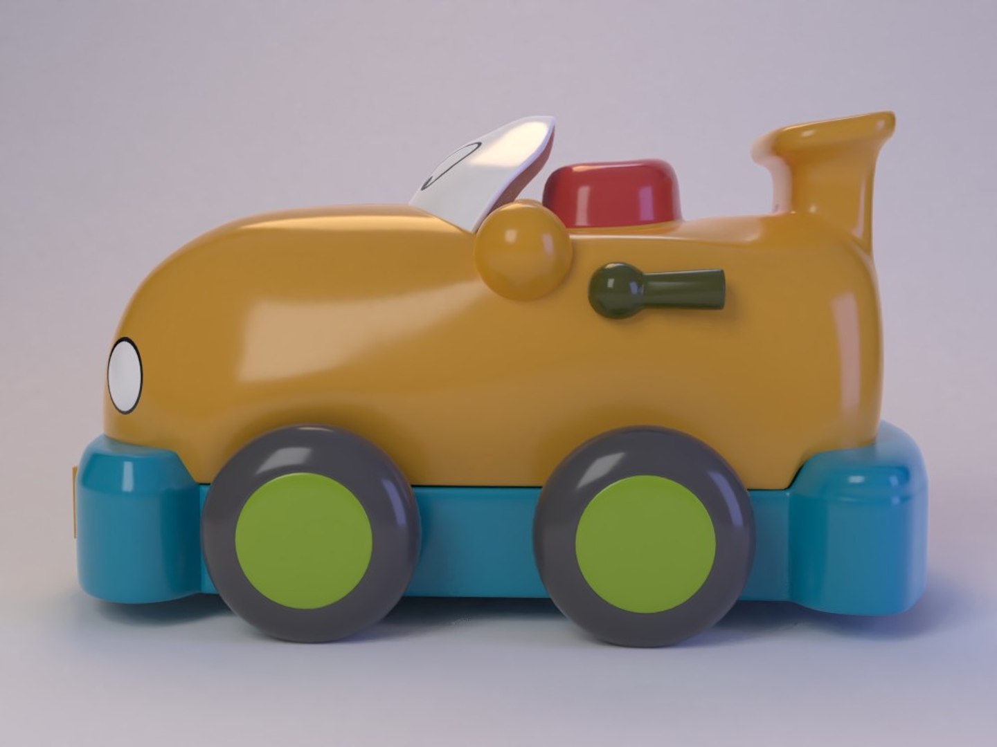 3D Cartoon Cute Car Model - TurboSquid 1542653