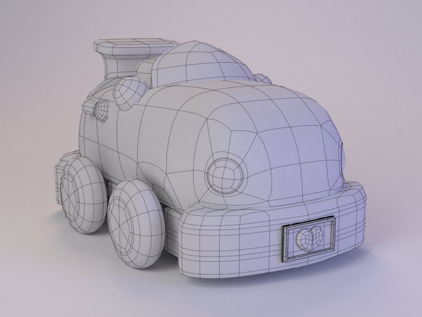 3D Cartoon Cute Car Model - TurboSquid 1542653