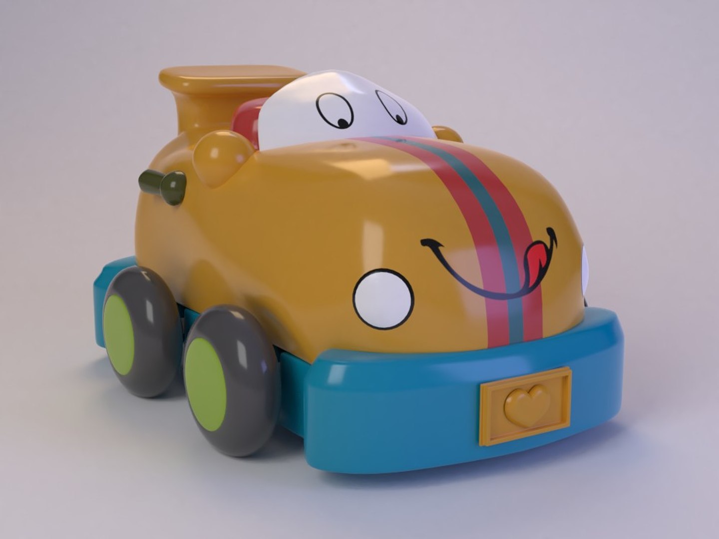 3D Cartoon Cute Car Model - TurboSquid 1542653