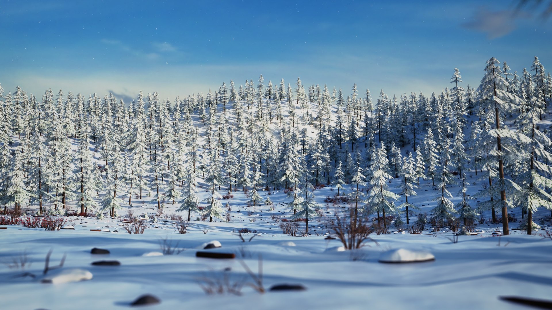 Winter Forest Environment 3D Model - TurboSquid 2518500