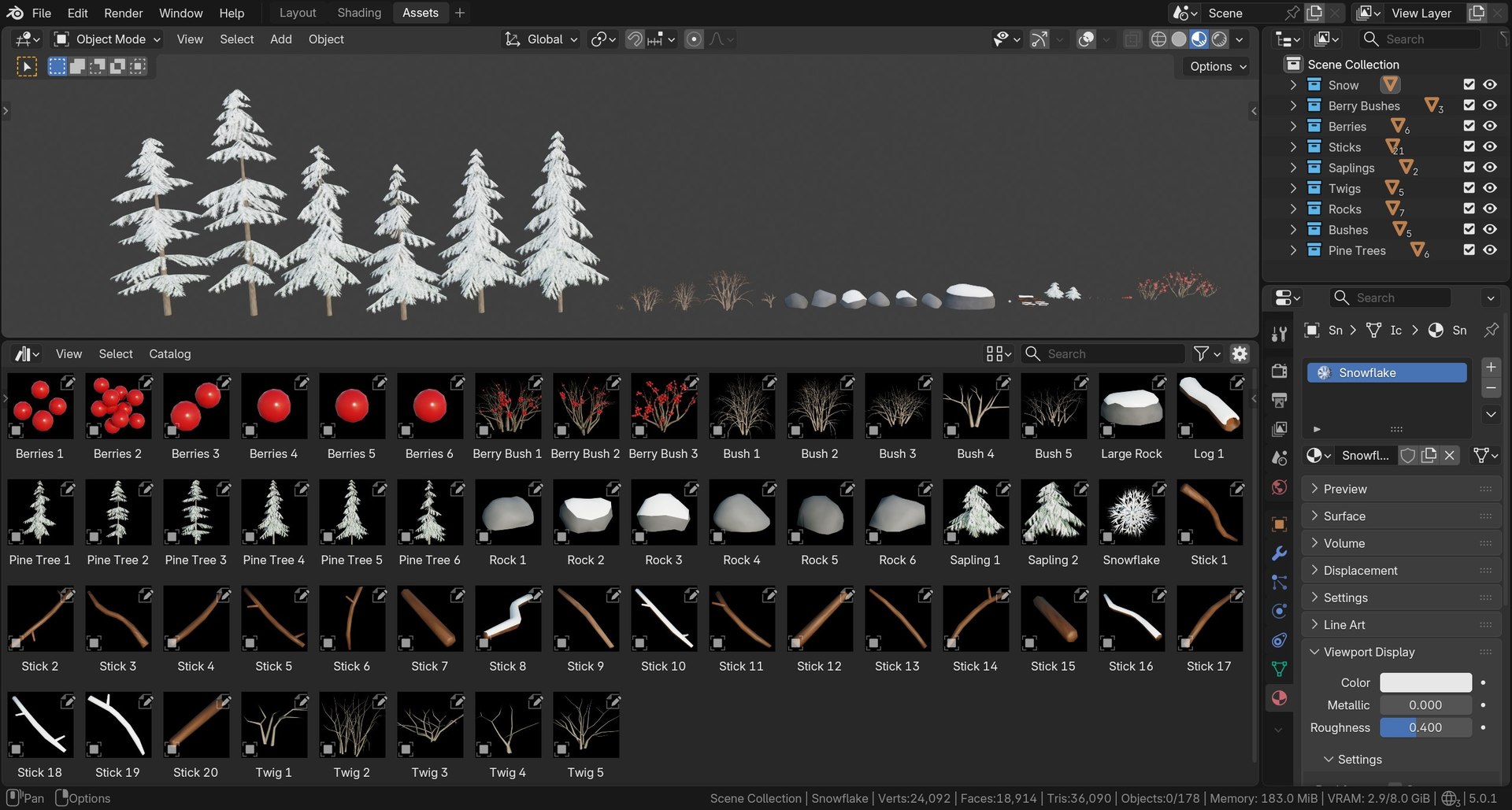 Winter Forest Environment 3D Model - TurboSquid 2518500