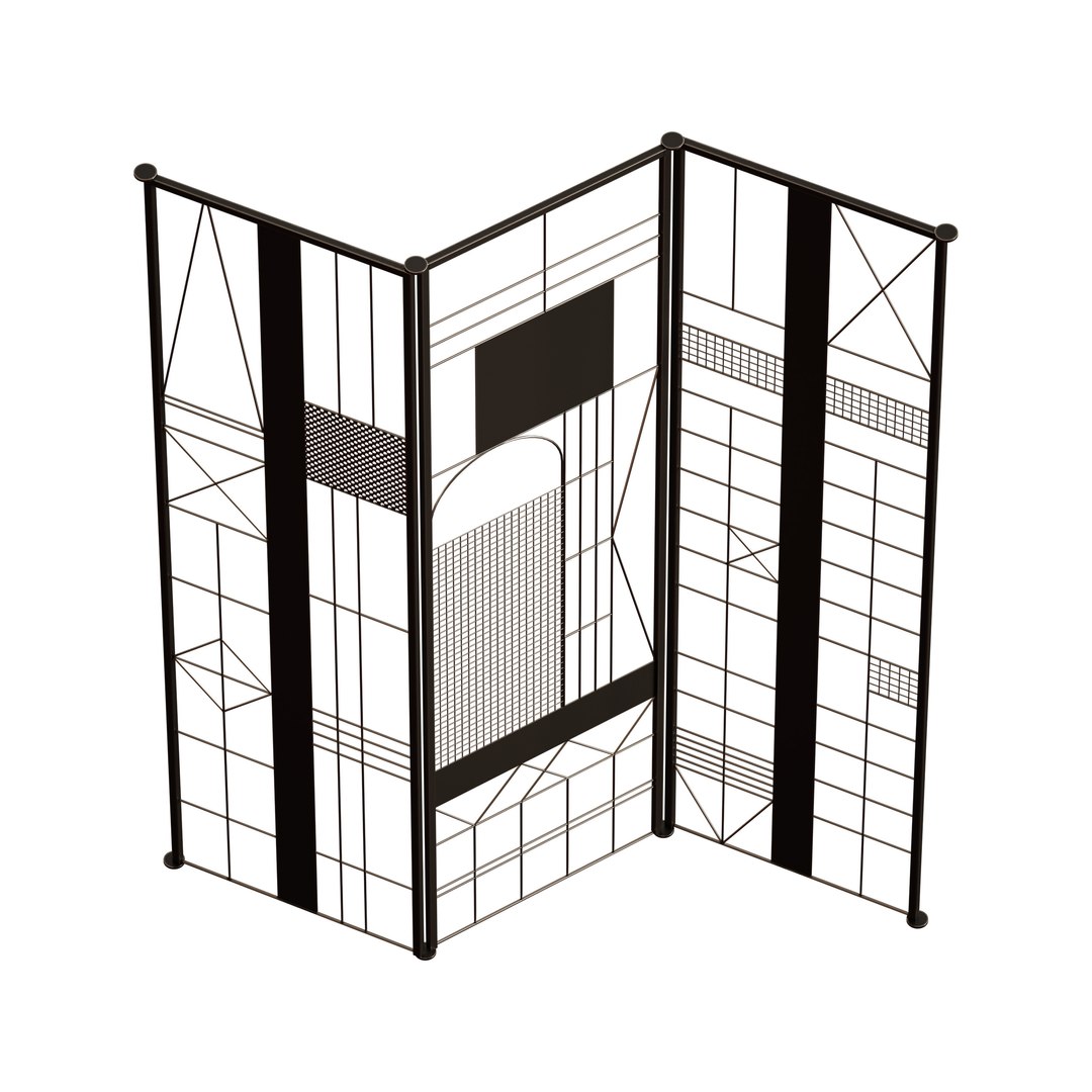 3D Metal Screen With Geometric Pattern Model - TurboSquid 2314483