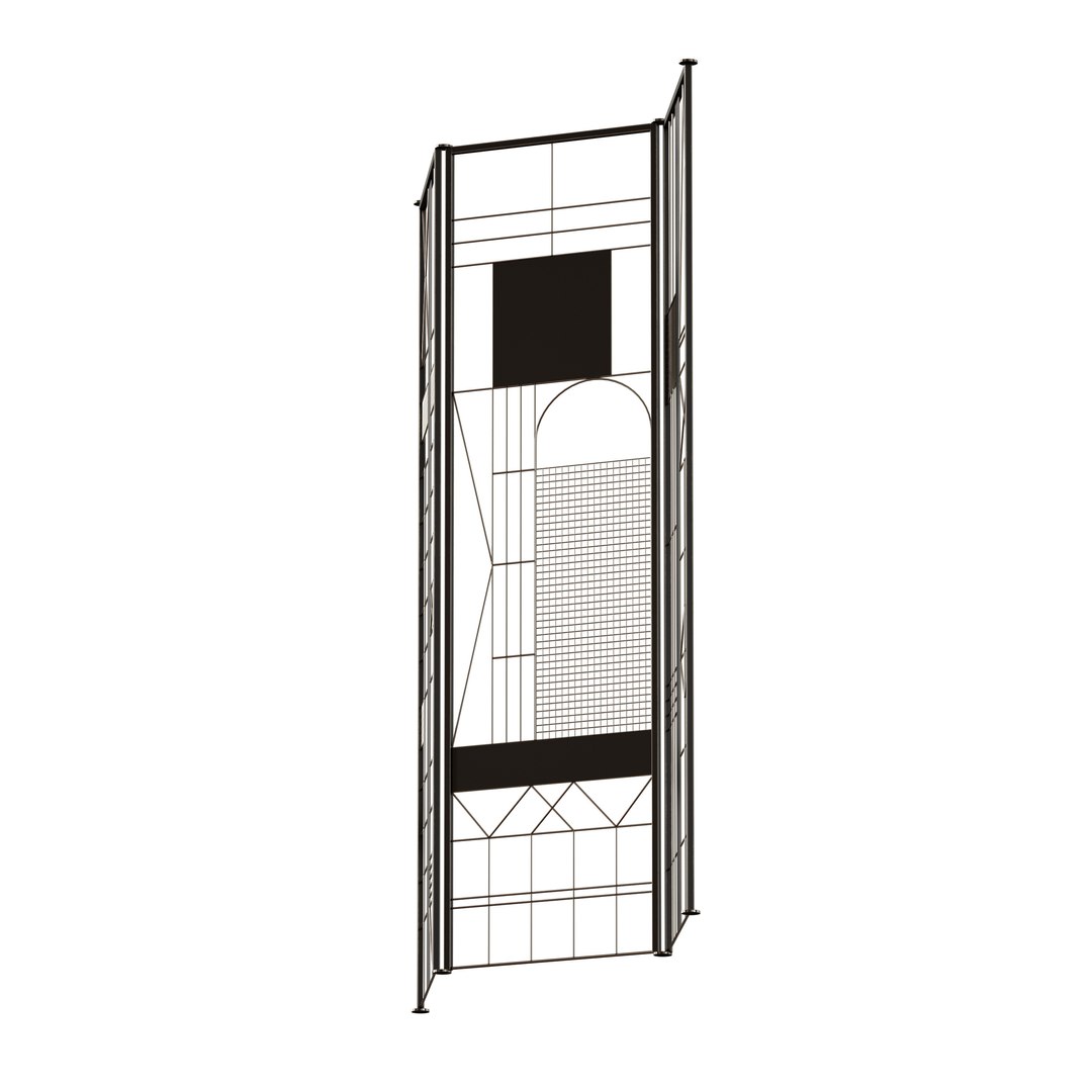 3D Metal Screen With Geometric Pattern Model - TurboSquid 2314483