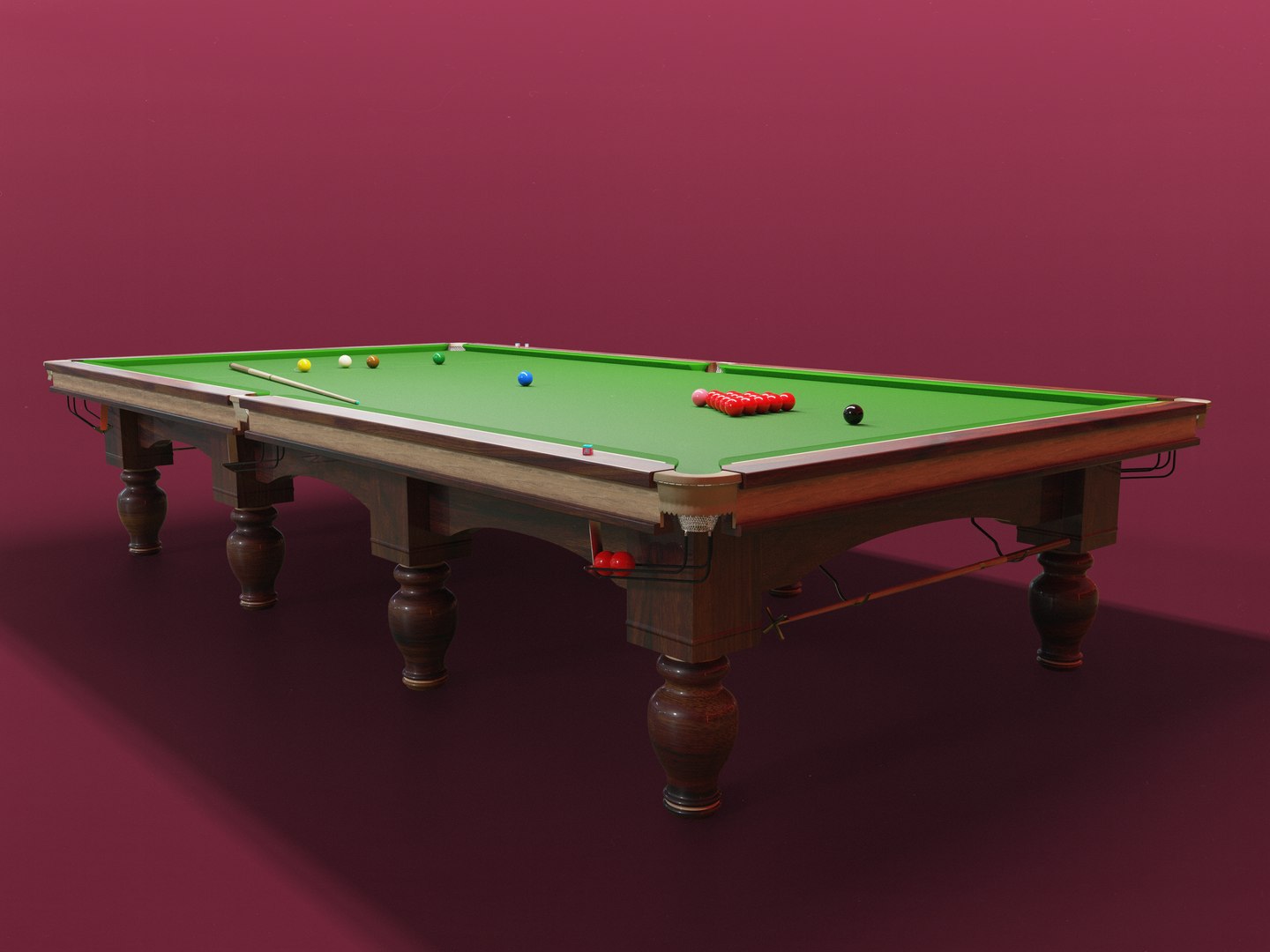 3D Model Billiards Collection - Snooker Table - TurboSquid 2139107