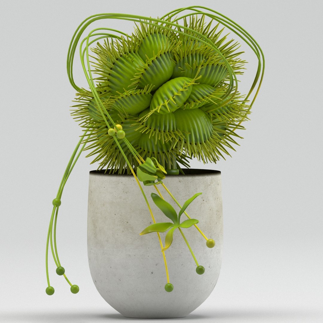 Vase 29 flycatcher flower 3D model - TurboSquid 1504317