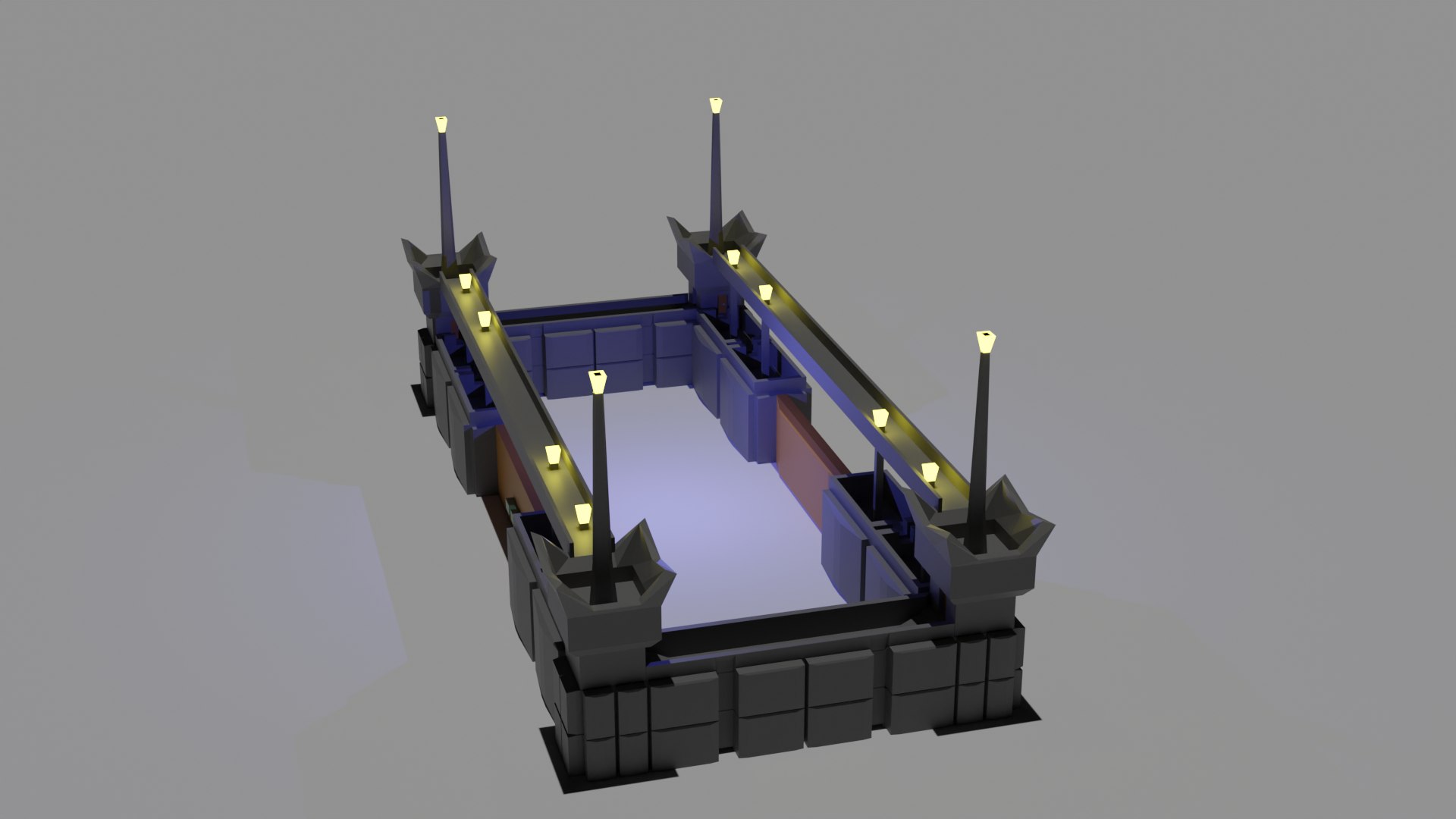 Low Poly Luminated Castle 3D Model - TurboSquid 2069056