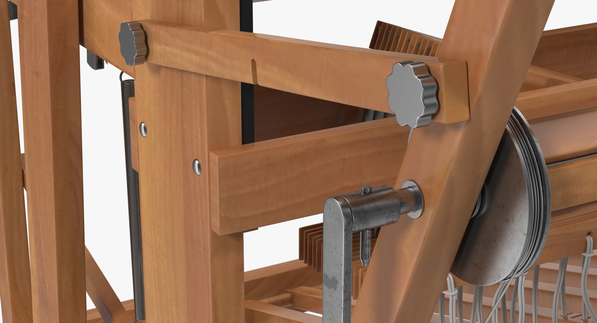 Vintage Wooden Looms Collection 3D model - TurboSquid 2162435