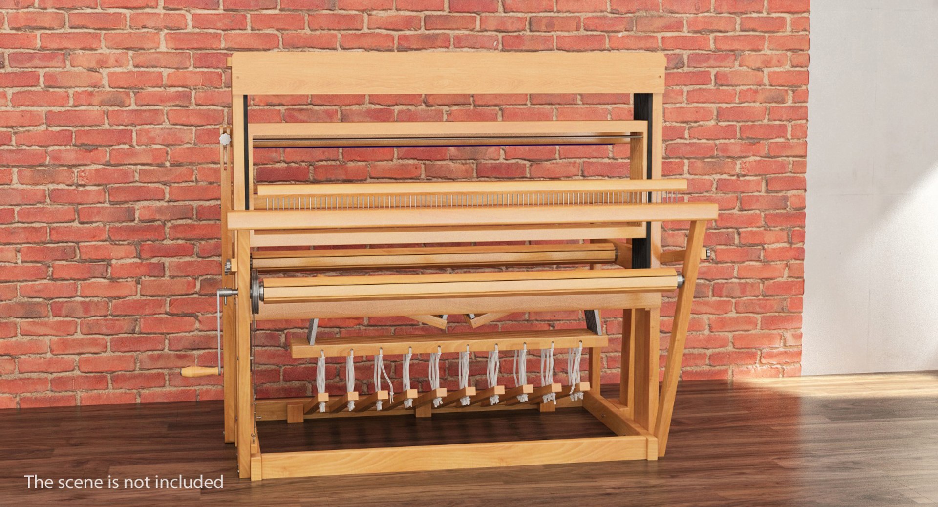 Vintage Wooden Looms Collection 3D model - TurboSquid 2162435