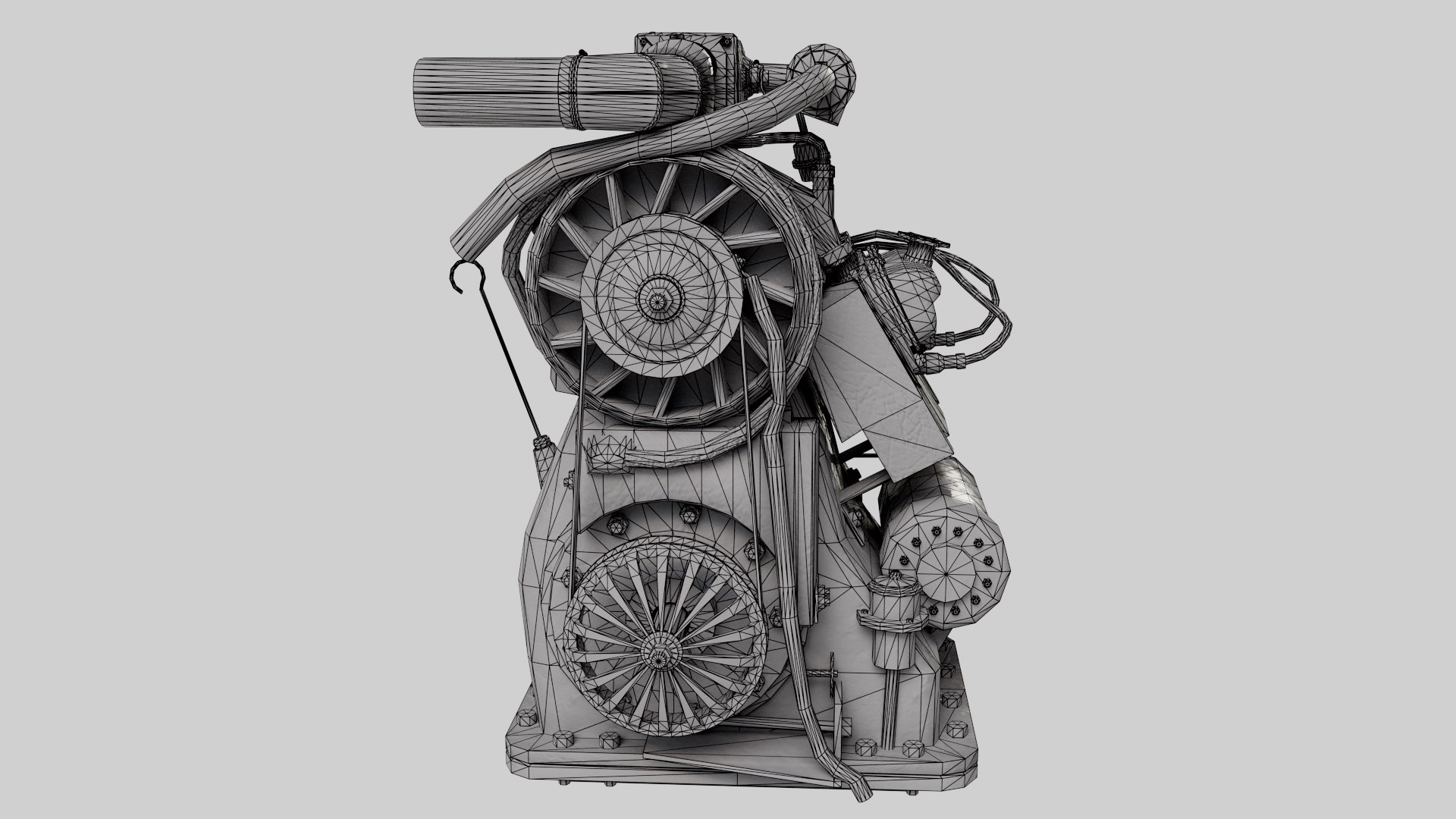 3D Old Rusty Vintage Car Engine Vehicle Part Al5 Model - TurboSquid 1962958