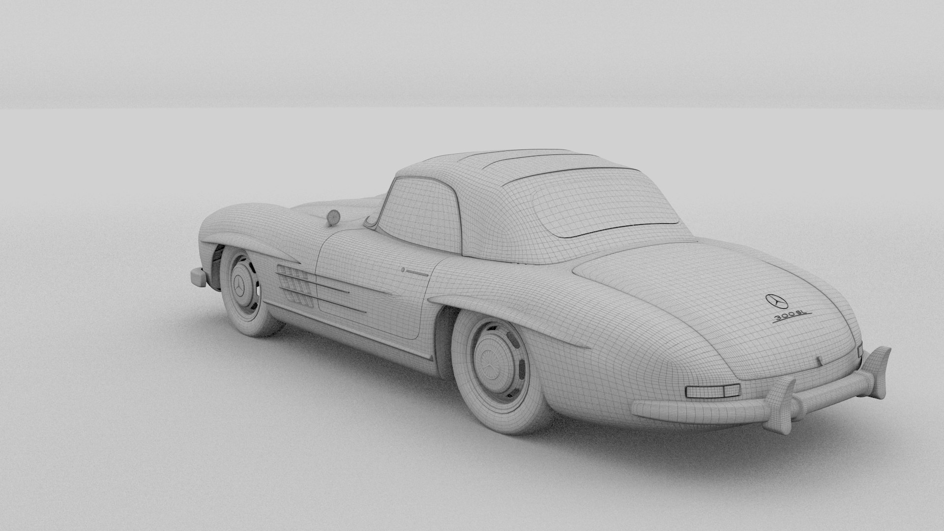 3d Model Mercedes 300sl Roadster