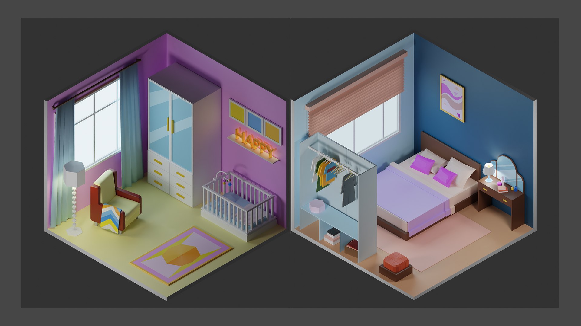 Simple Interior Collection 1 Low Poly 3D Model - TurboSquid 1739790
