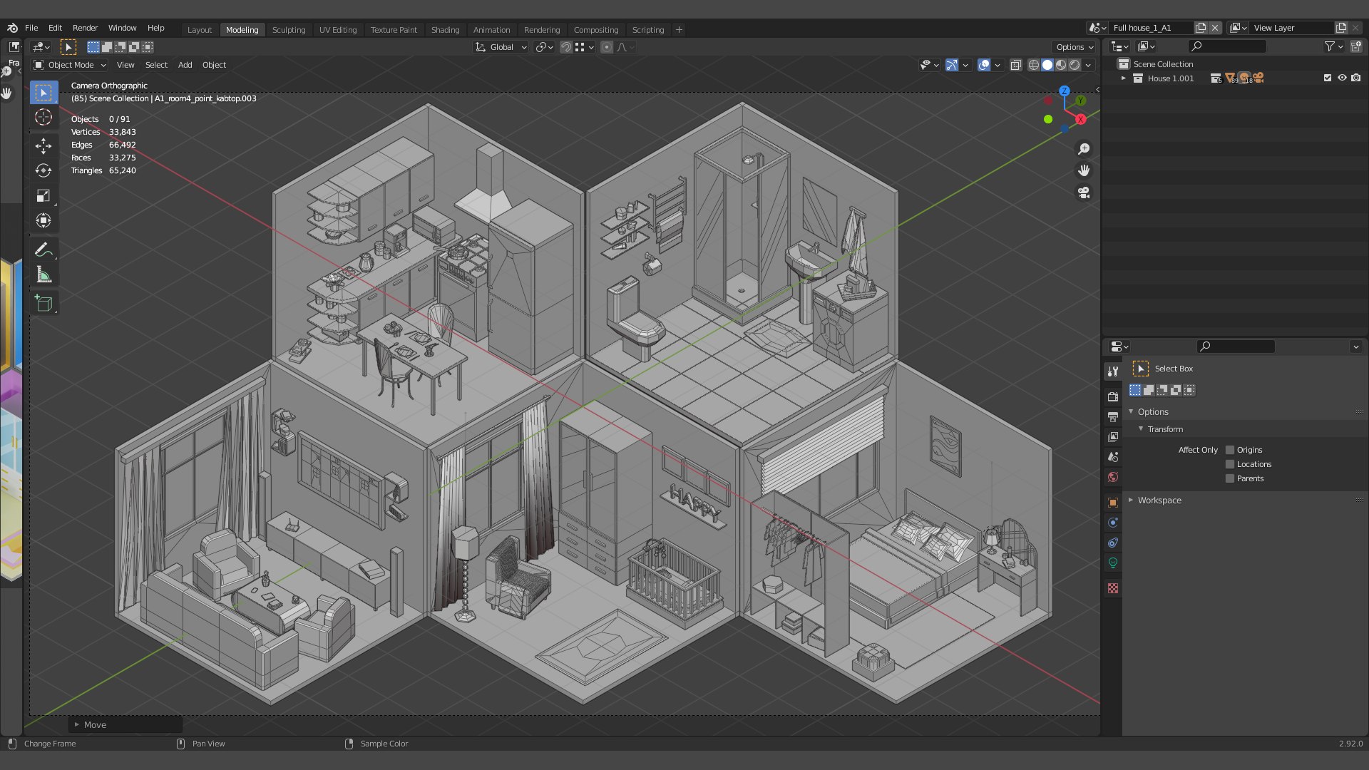 Simple Interior Collection 1 Low Poly 3D Model - TurboSquid 1739790