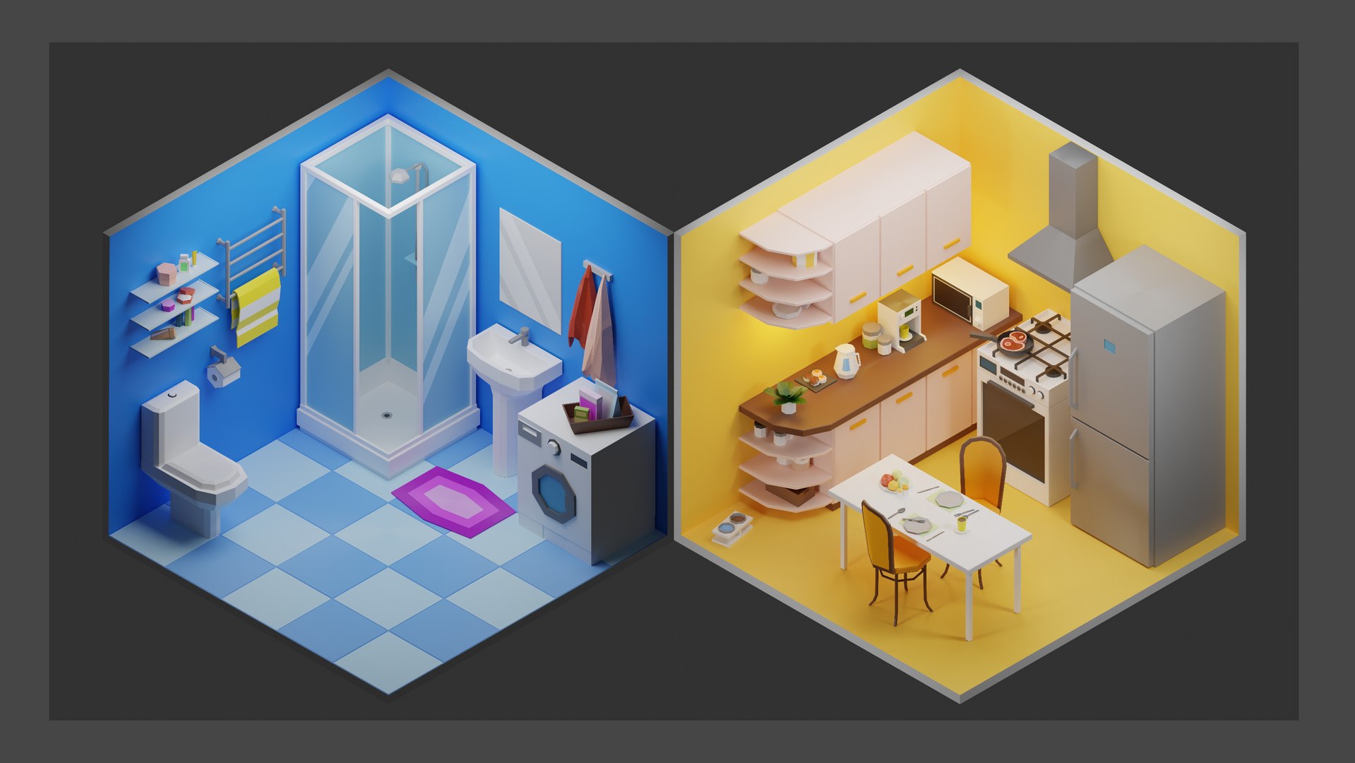 Simple Interior Collection 1 Low Poly 3D Model - TurboSquid 1739790